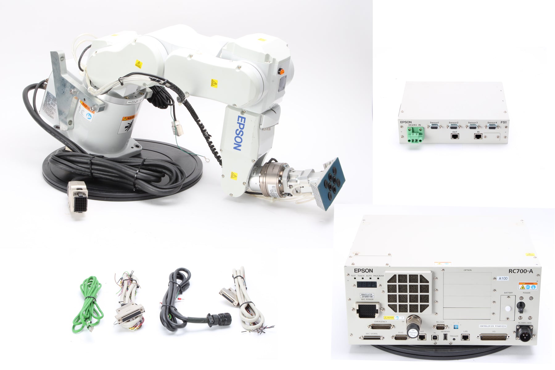 Epson C4-A601S Six-Axis Arm W/ RC700-A Controller,FS1 Force Sensor I/F ...