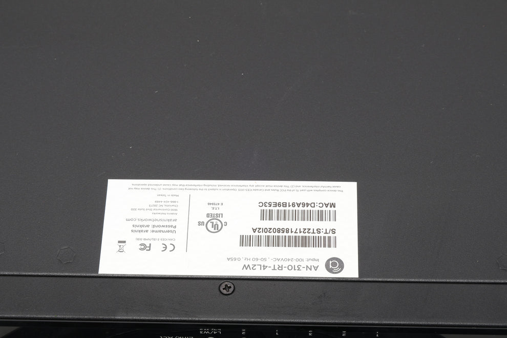 Araknis 310 Dual-Wan Gigabit VPN Router AN-310-RT-4L2W With Power Cabl ...