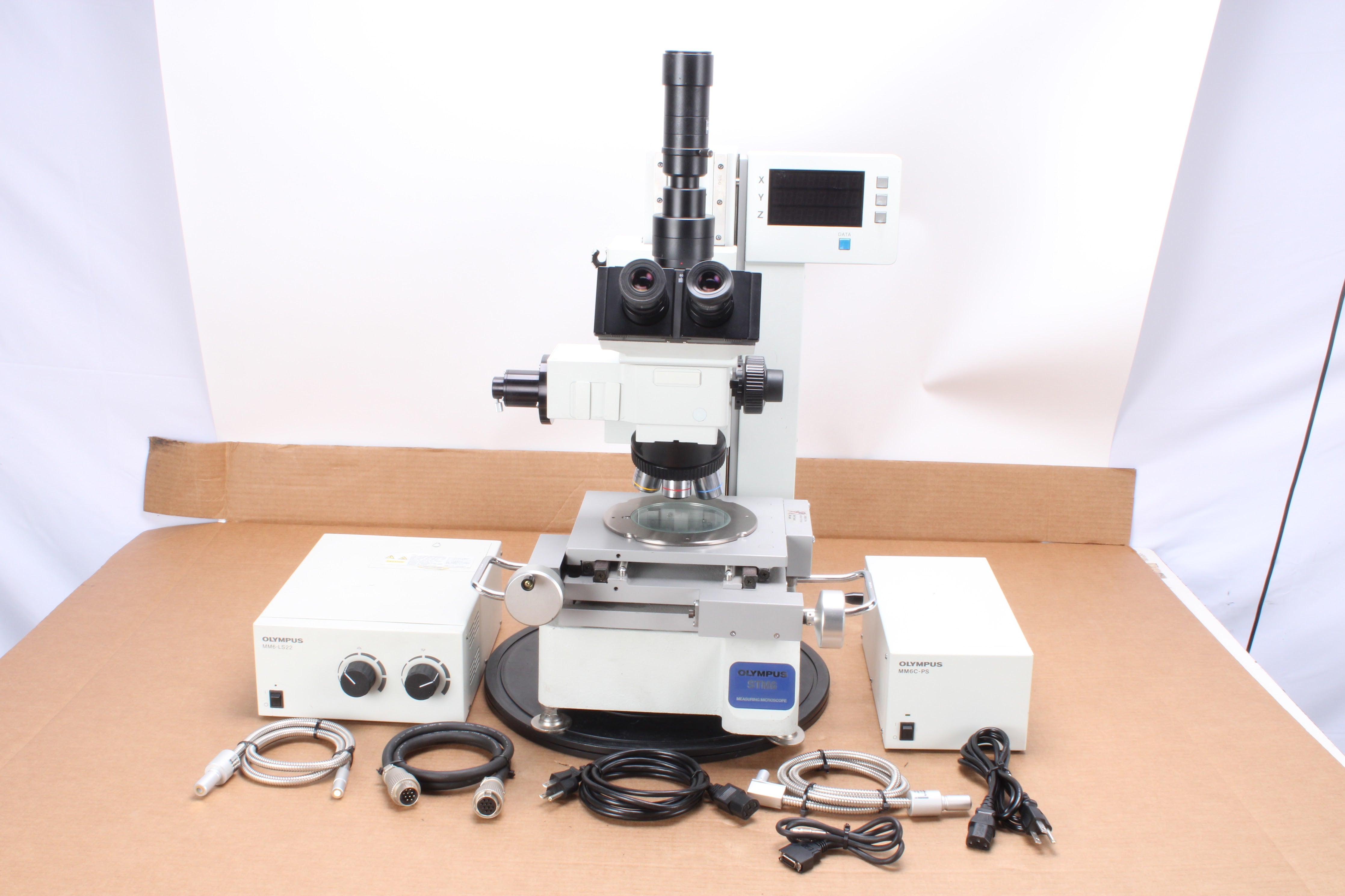 Olympus STM6-F10 Measure Microscope 5x, 10x, 20x, 50x,100x BD Objectiv ...