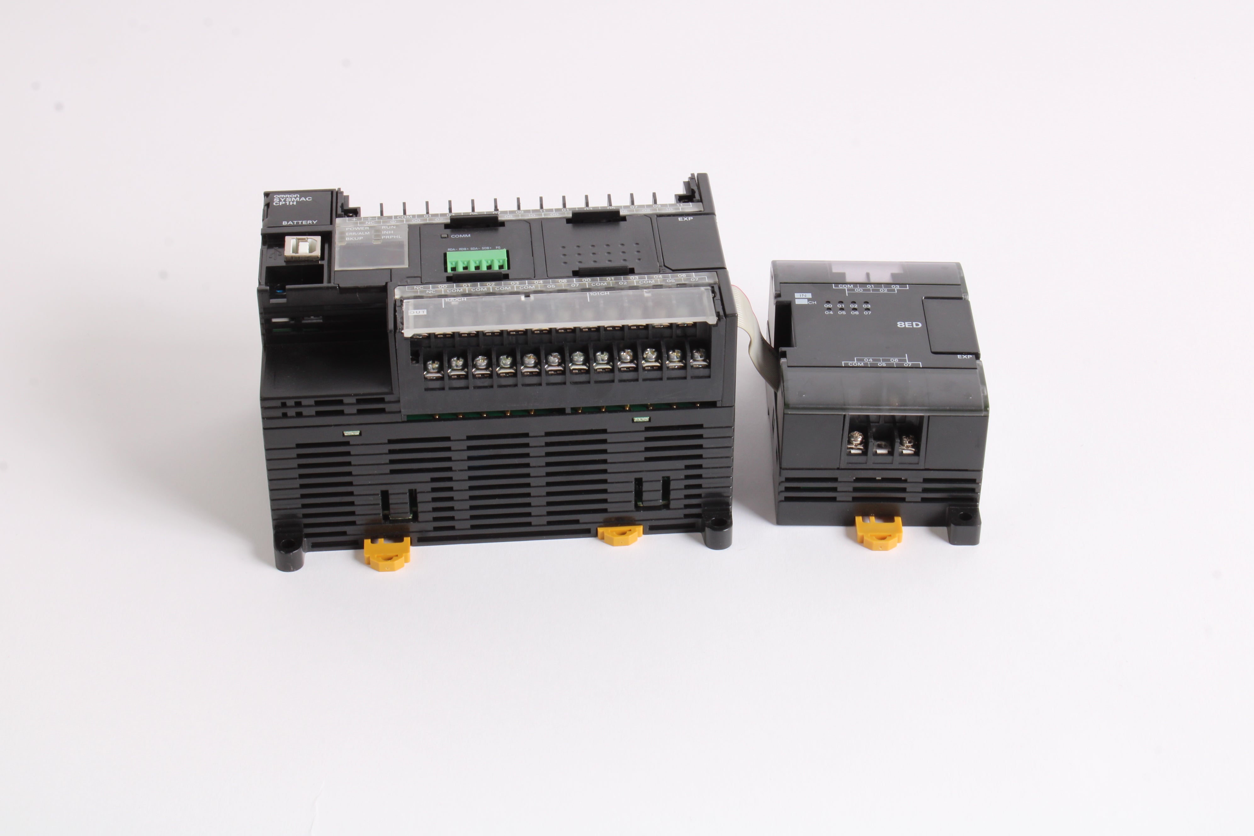 Omron CP1H-X40DT-D Programmable Controller With Omron CP1W-8ED IN Unit ...
