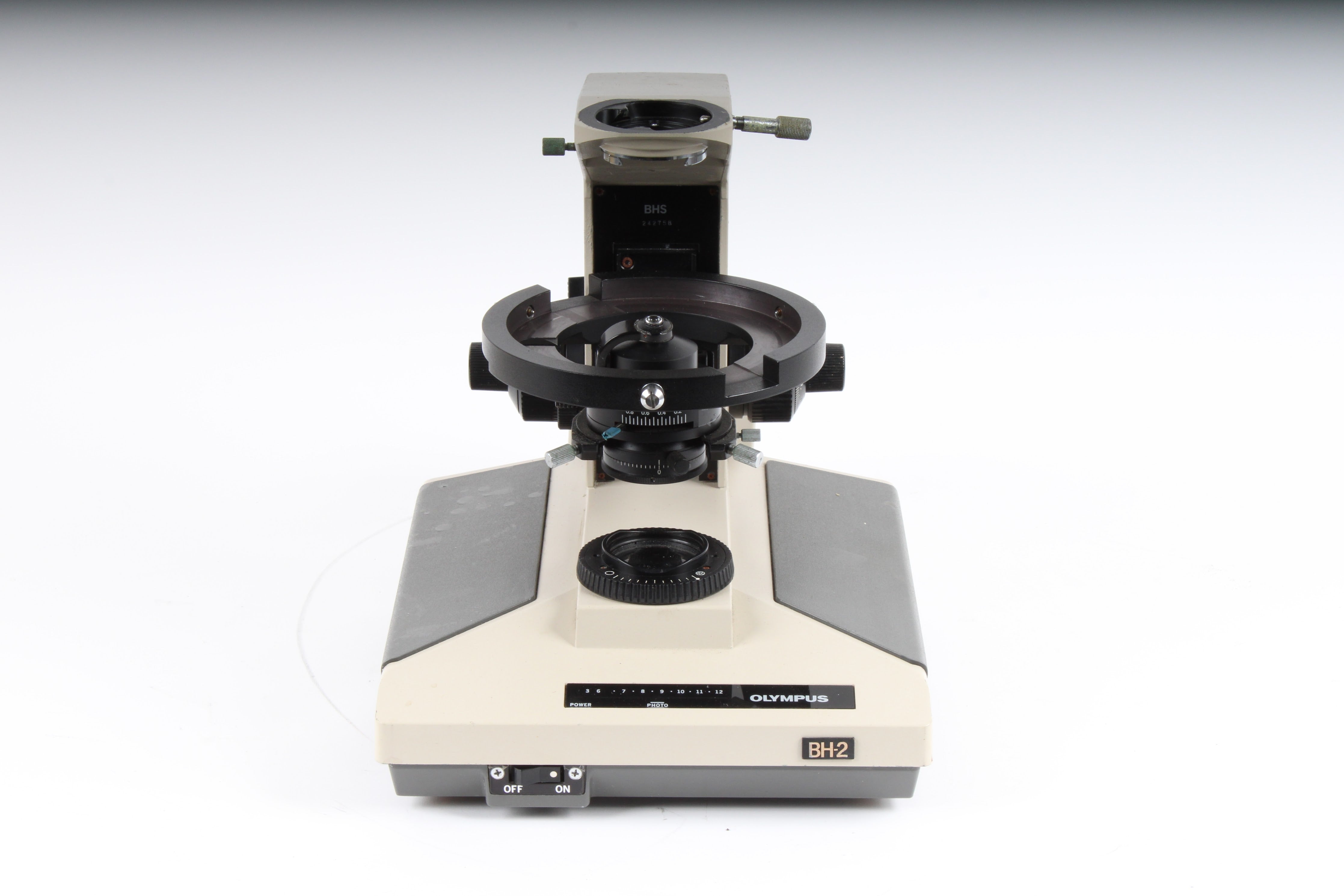 Olympus BH-2 Stand Microscope Base W/ 0.9-0.25 Polarizing Condenser An ...