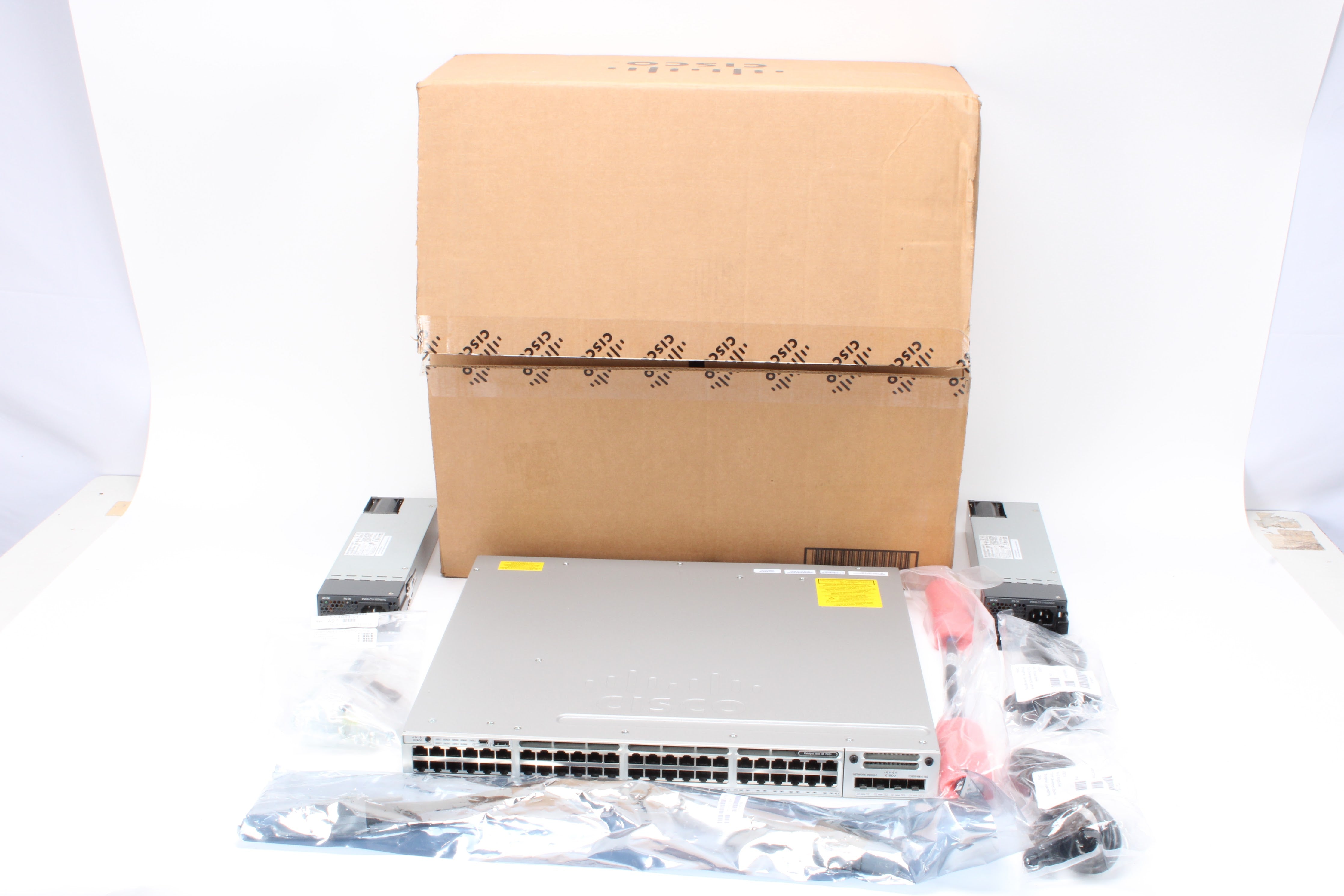 Cisco WS-C3850-48F-E 48 Port PoE+ Switch With C3850-NM-4-10G and Acces ...