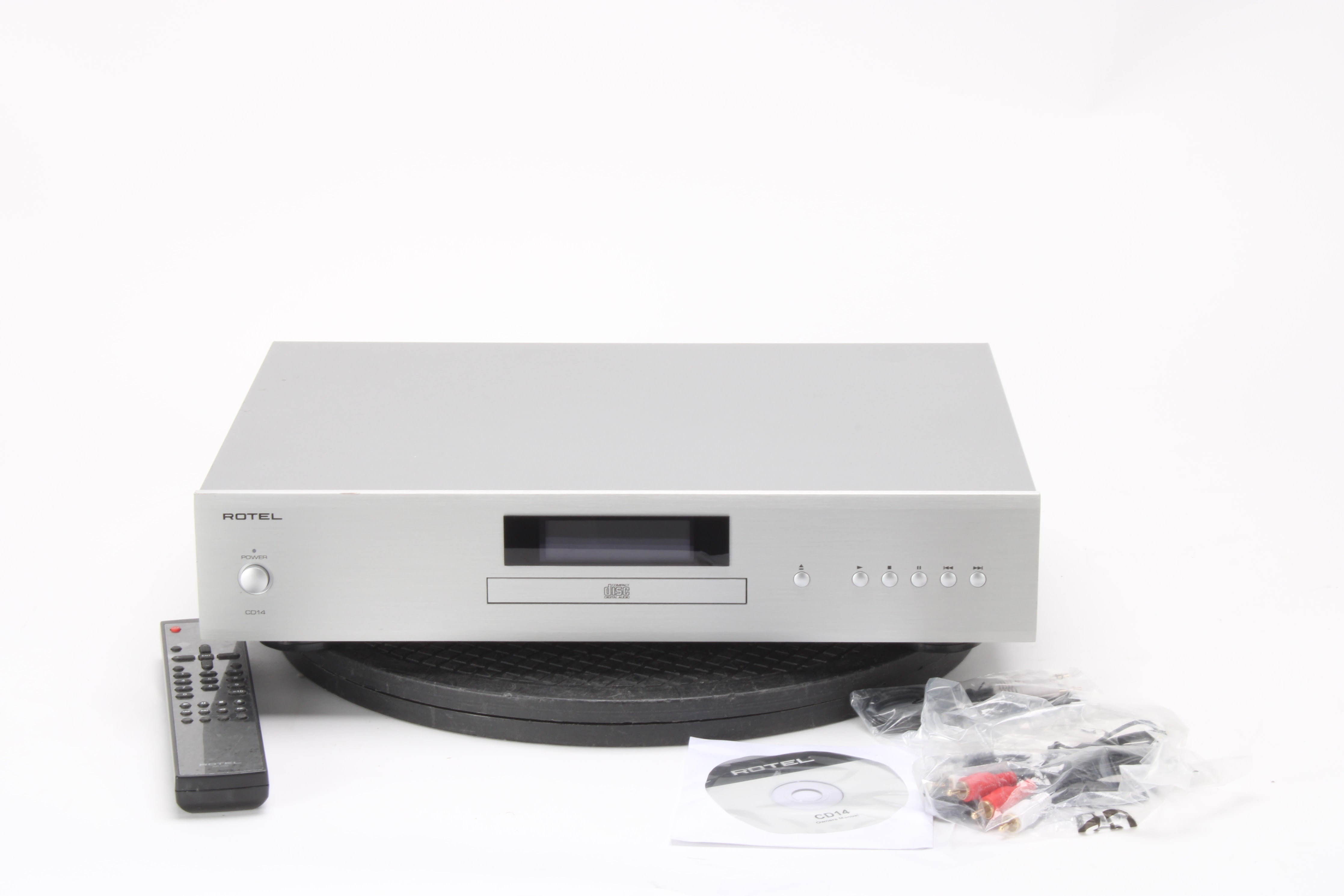 Rotel CD-14 Silver Stereo CD Player With Remote Control and Accessorie ...