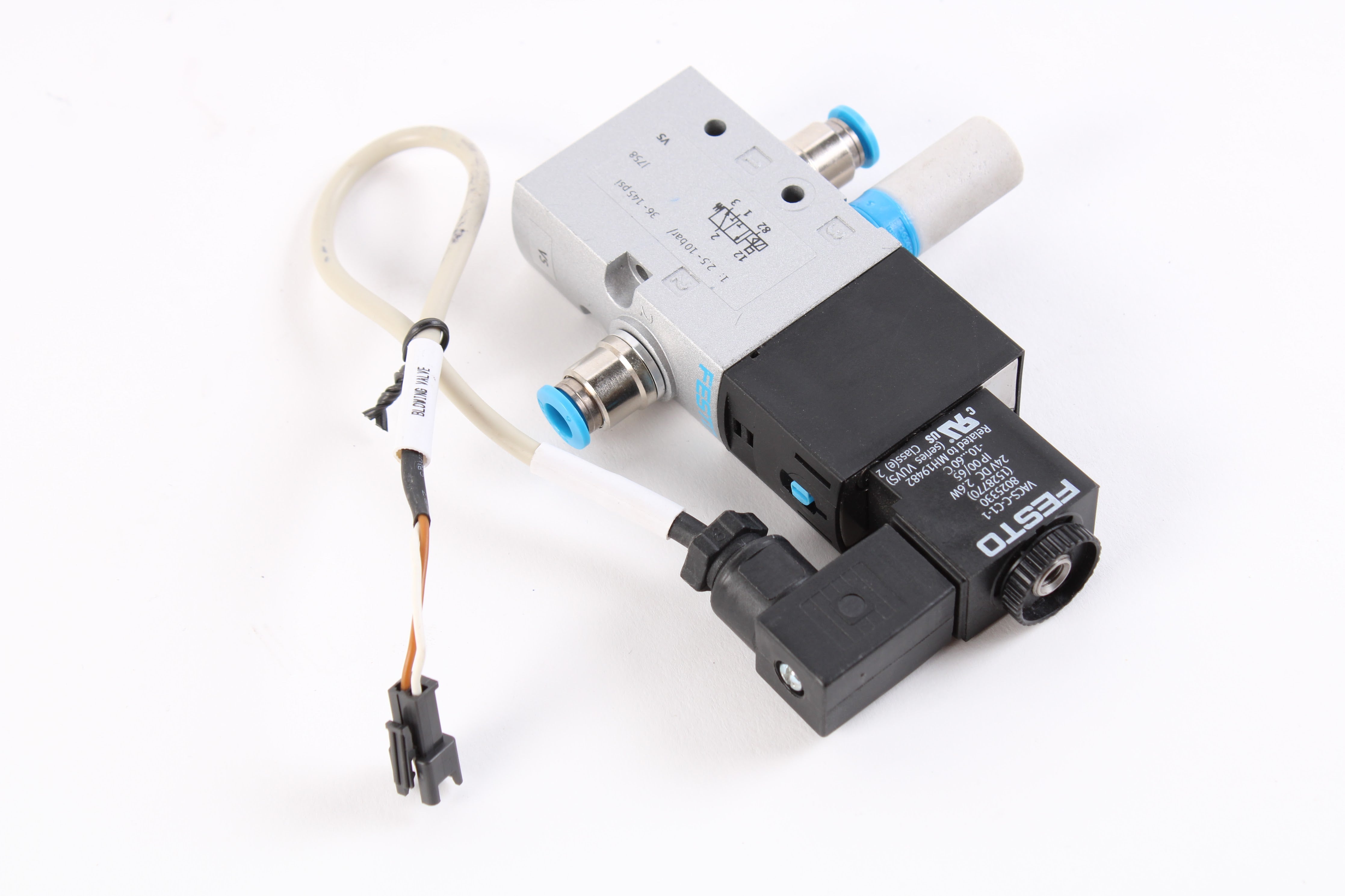 Festo VACS-C-C1-1 Solenoid Coil / VUVS-L20-M32C-MD-G18-F7 Solenoid Val ...