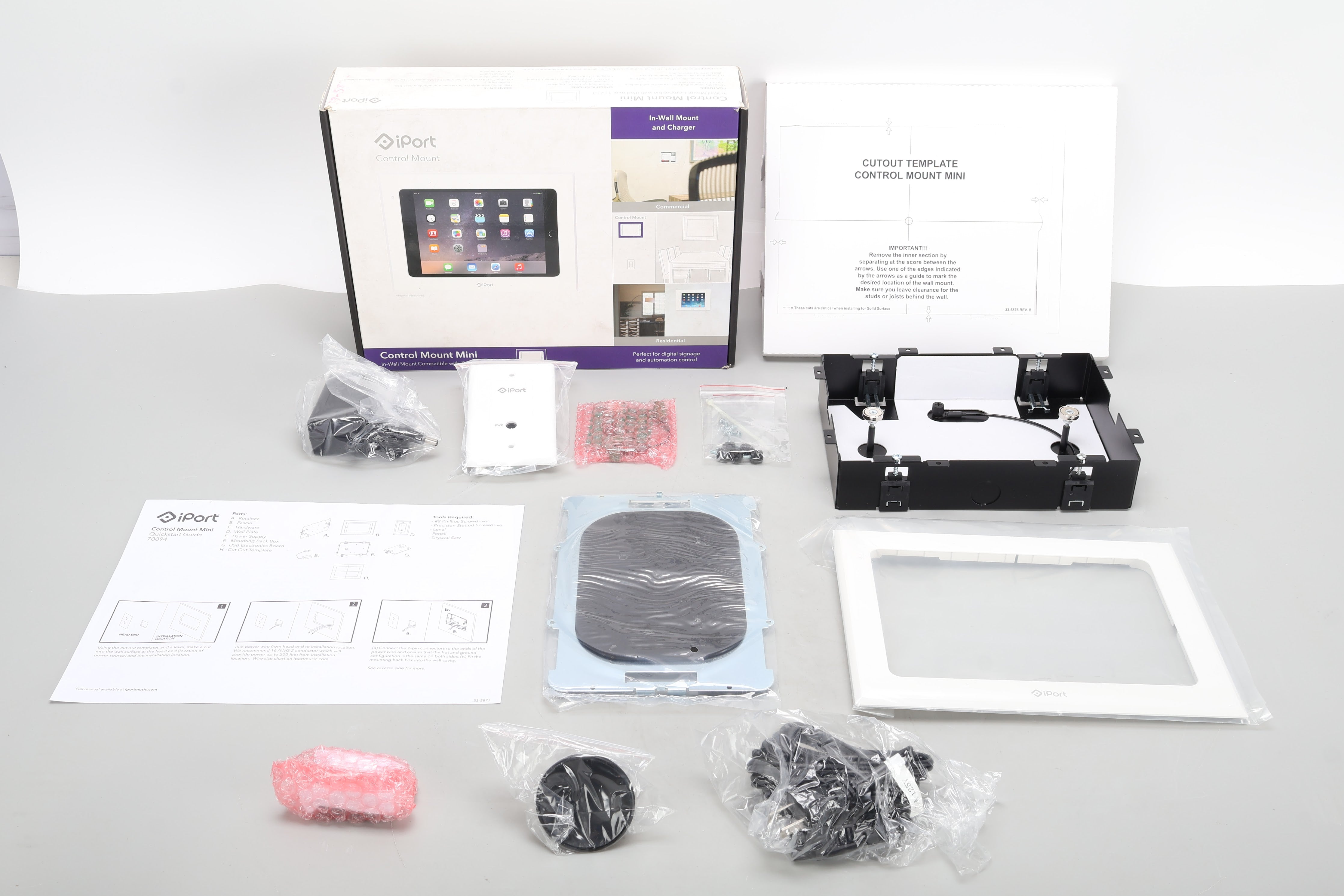 iPort 70094 Control Mount for iPad Mini White With Power Supply and Ac ...