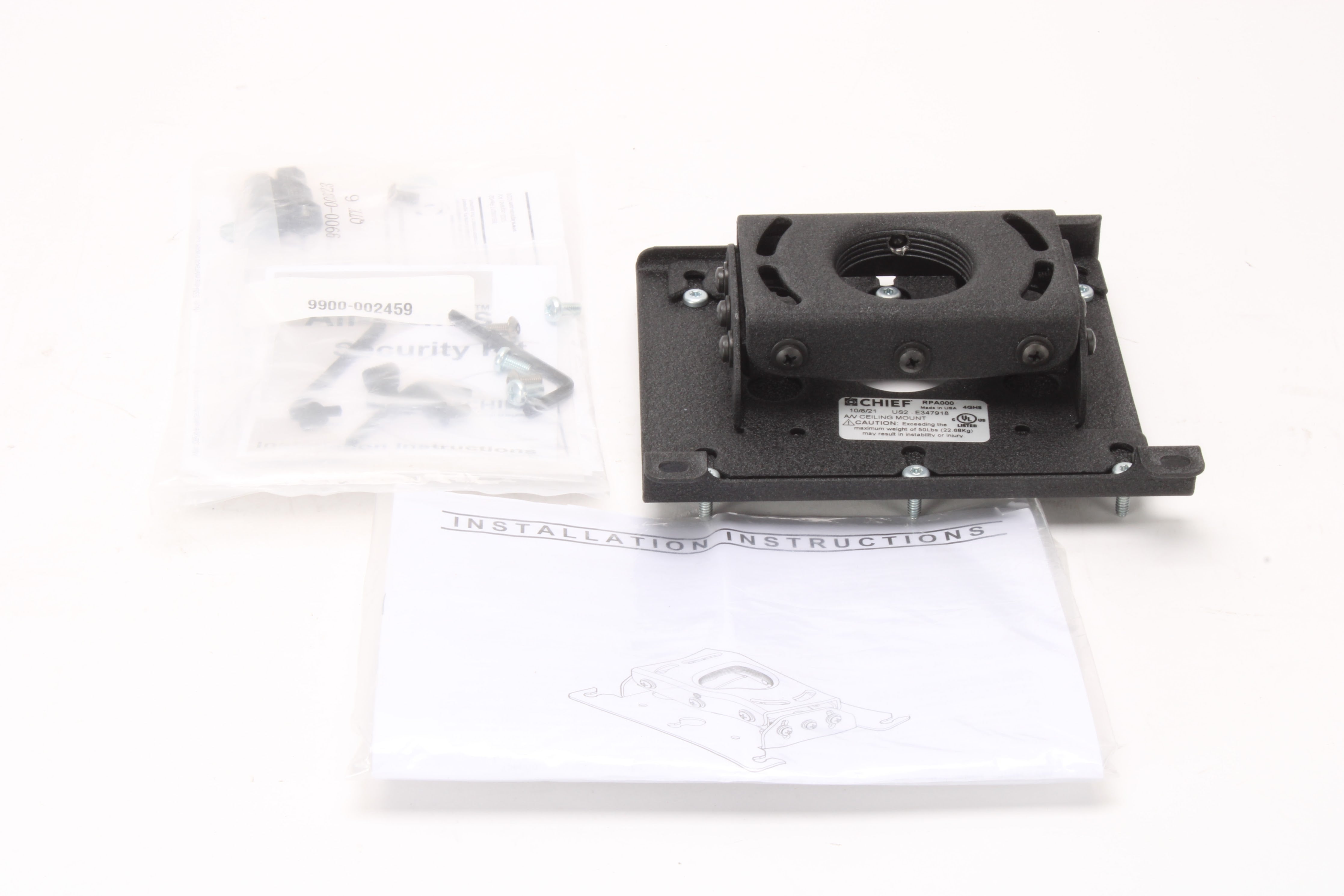 Chief RPA Ceiling Pole Mount for Projectors RPA000 With Hardware and M ...