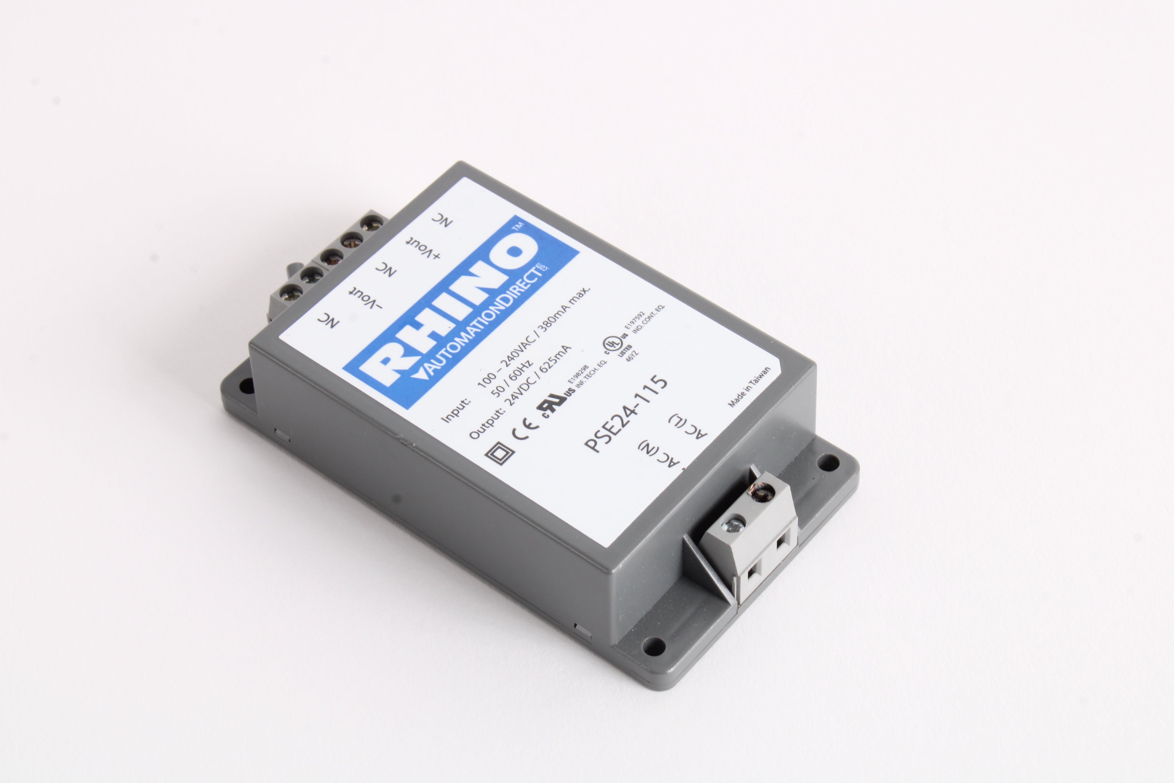 Automation Direct PSE24-115 Rhino Power Supply 24VDC 625mA Output – NTC ...