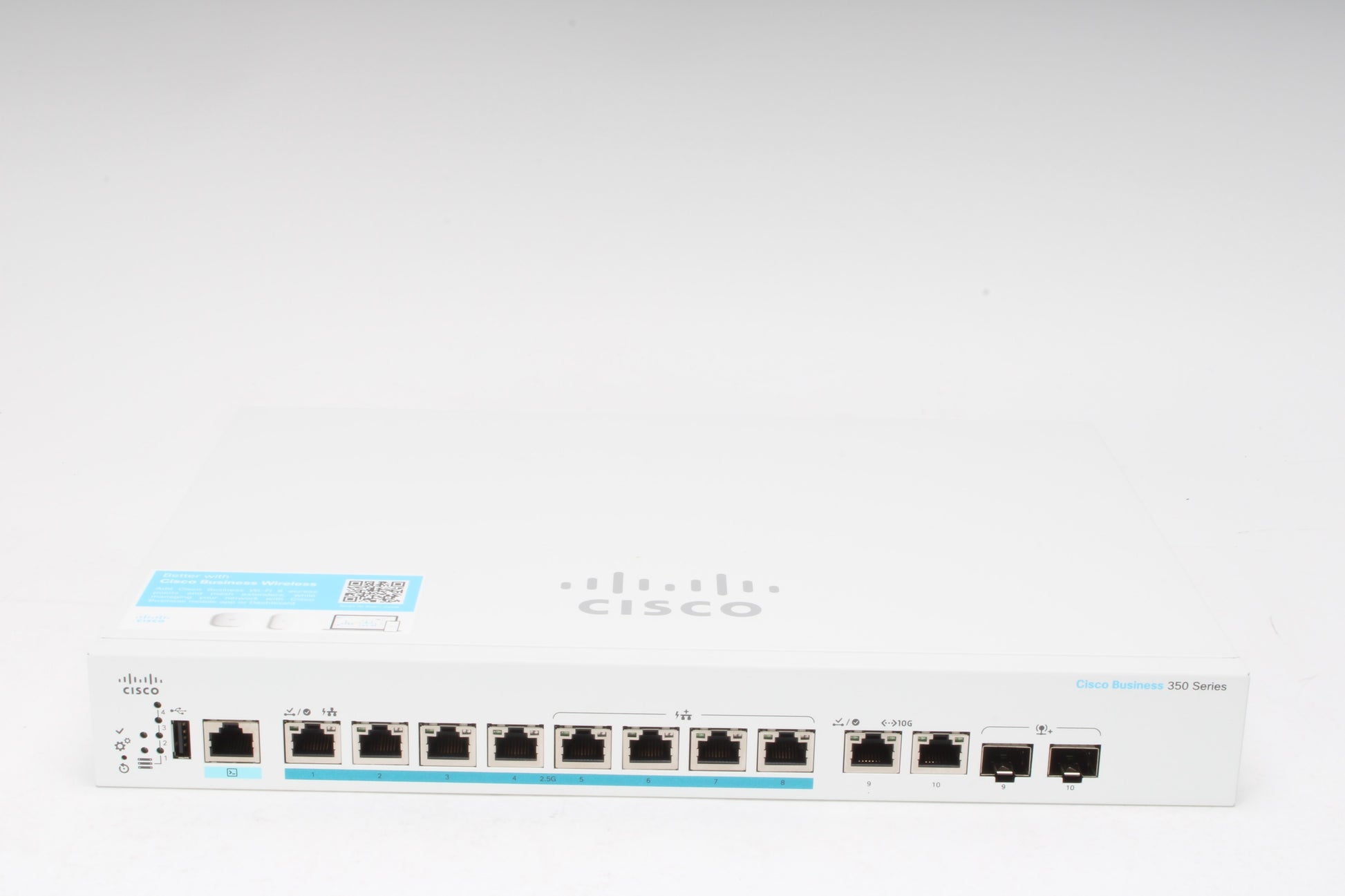 Cisco CBS350-8MP-2X 8-Port 2.5G PoE Stackable Managed Switch - New Ope – NTC Tech