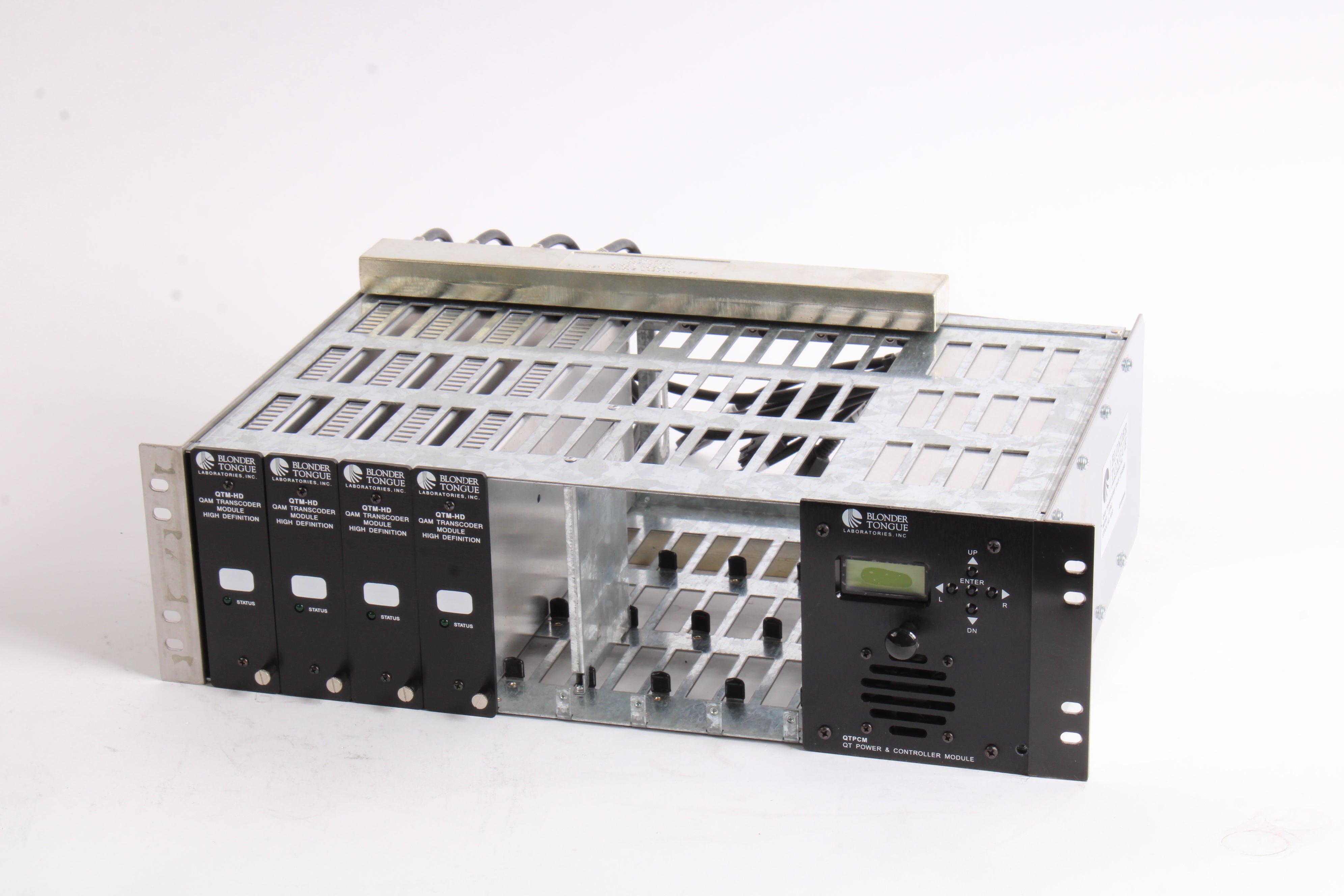Blonder Tongue Rack Chassis QTRC + QTPCM QT Controller +4x QTM-HD QAM ...