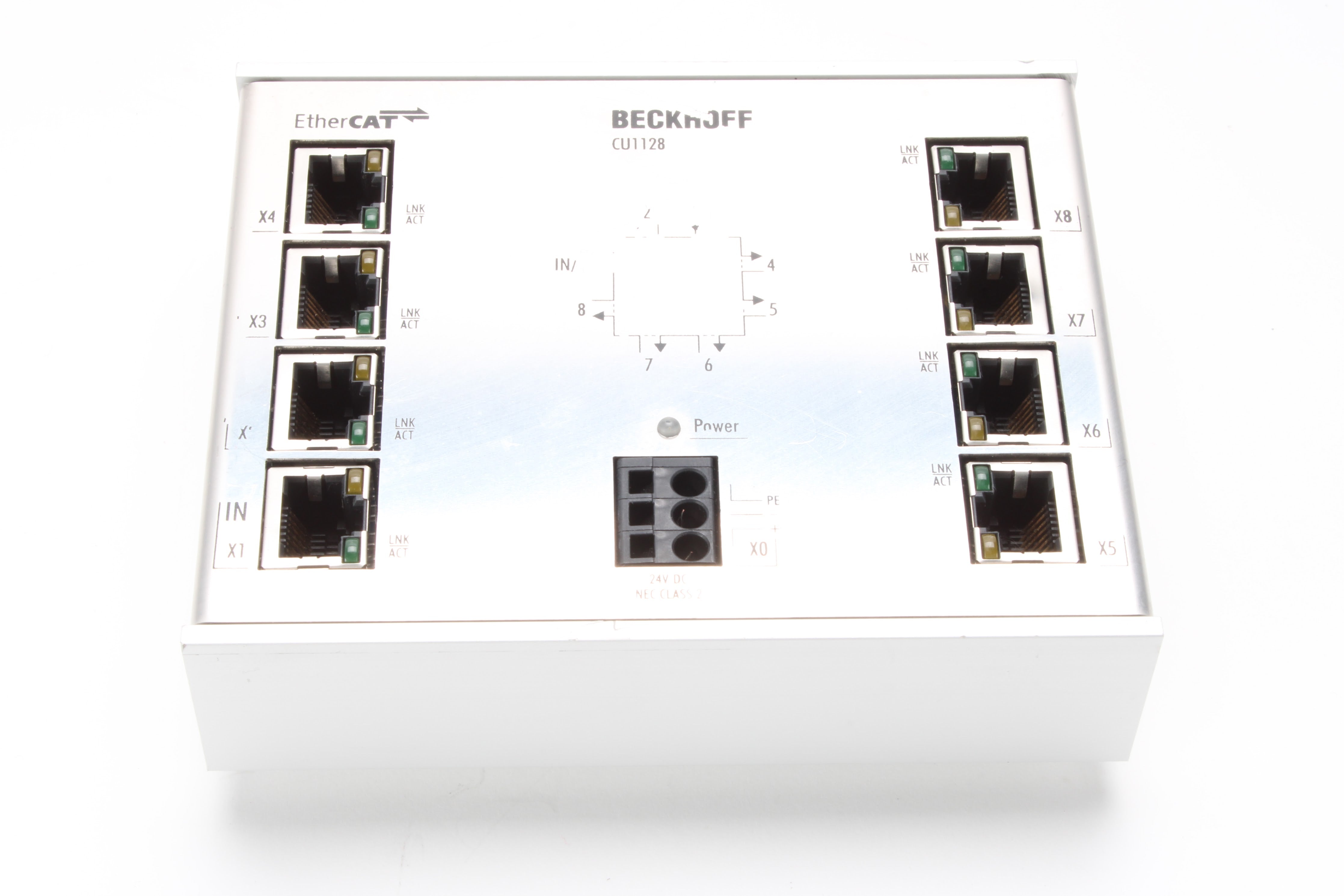 Beckhoff CU1128-0000 8 Port EtherCAT-Hub Power Input Module – NTC Tech
