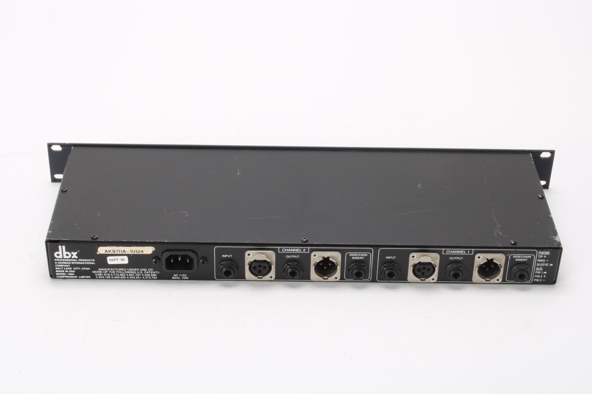 DBX 166A Compressor Limiter With Rack Ears – NTC Tech