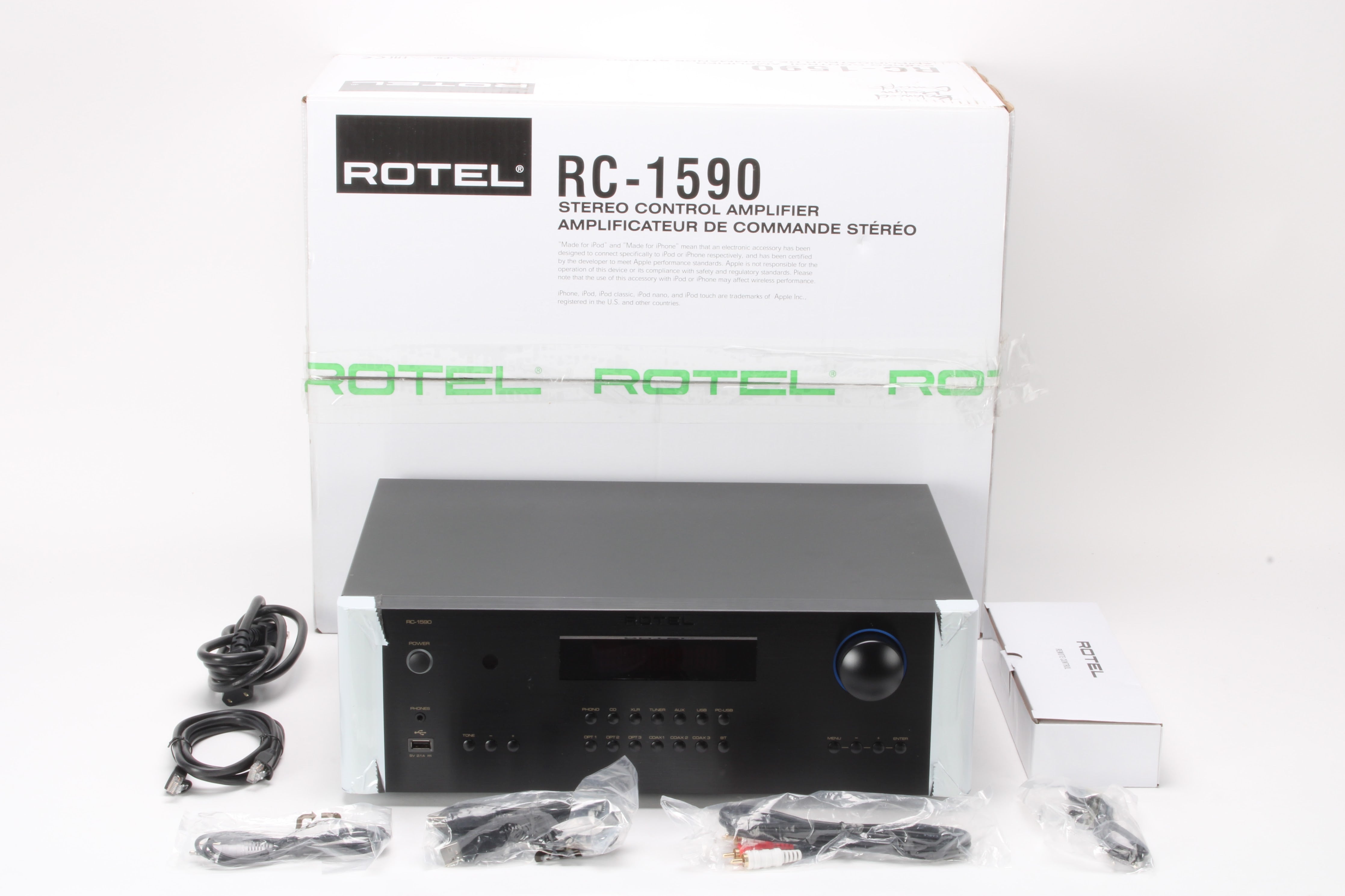 Rotel RC-1590 Stereo Preamplifier With Built-In DAC and Bluetooth & Ac ...