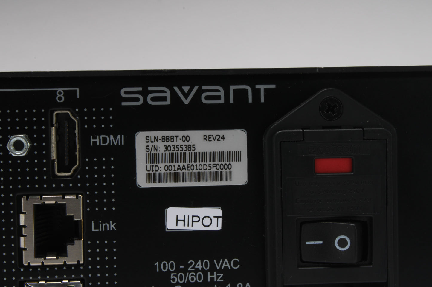 Savant SLN-88BT-00 SmartLink HDBaseT 8x8 Matrix Switch - Fair Conditio ...