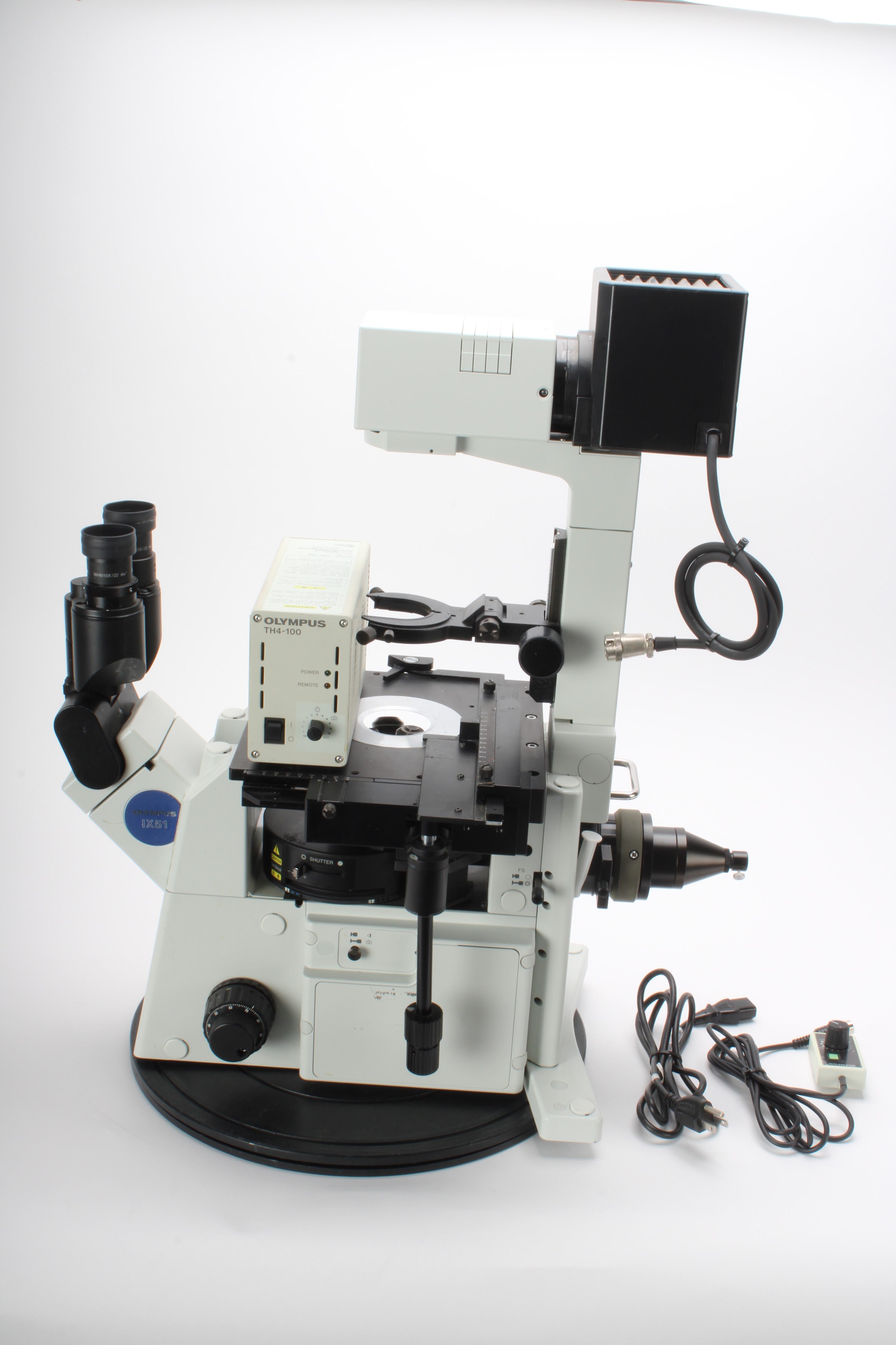 Olympus IX51 Inverted Fluorescence Microscope 4x Objectives + TH4 Lamp ...