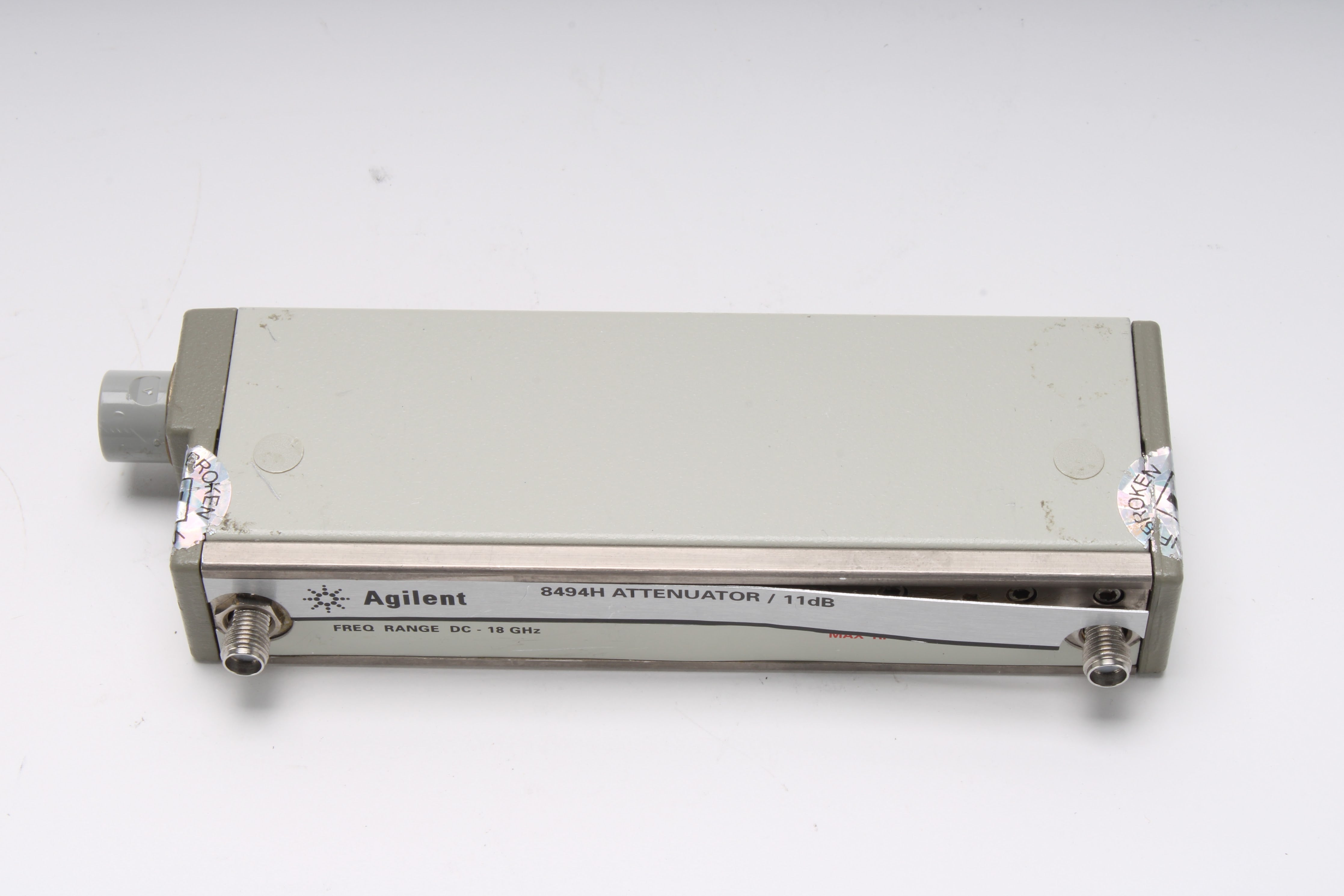 HP Agilent 8494H Attenuator / 11dB Freq Range DC-18Ghz Opt 001 SMA Fem ...