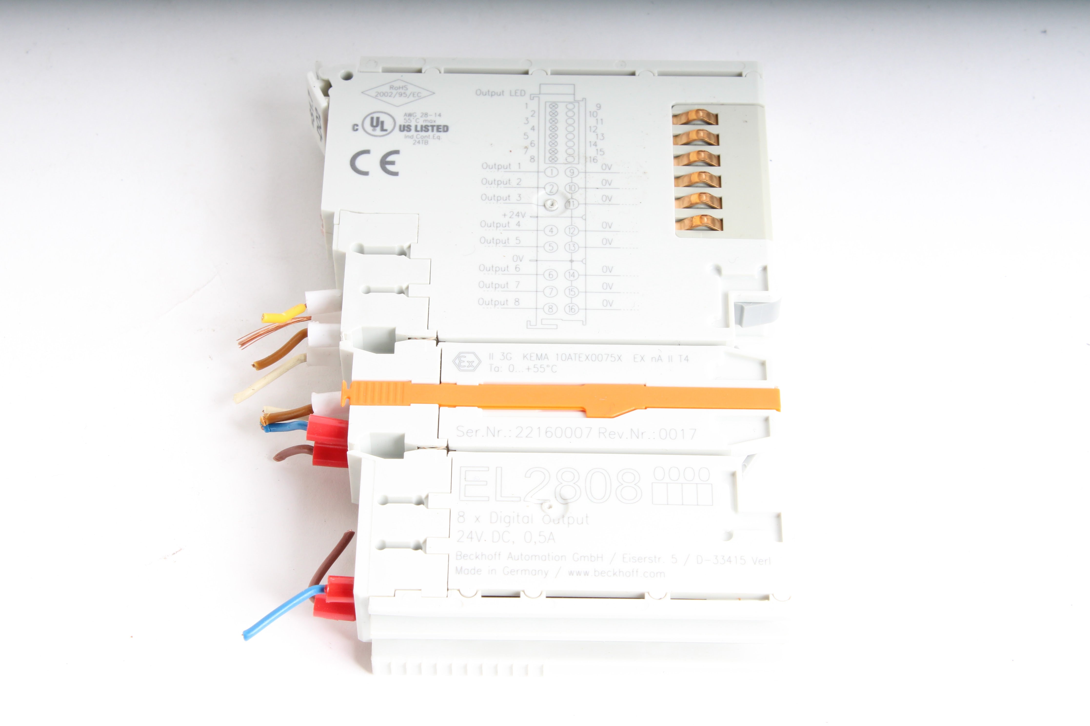 Beckhoff EL2808 8-Channel Digital Output Terminal 24V DC 0,5A – NTC Tech