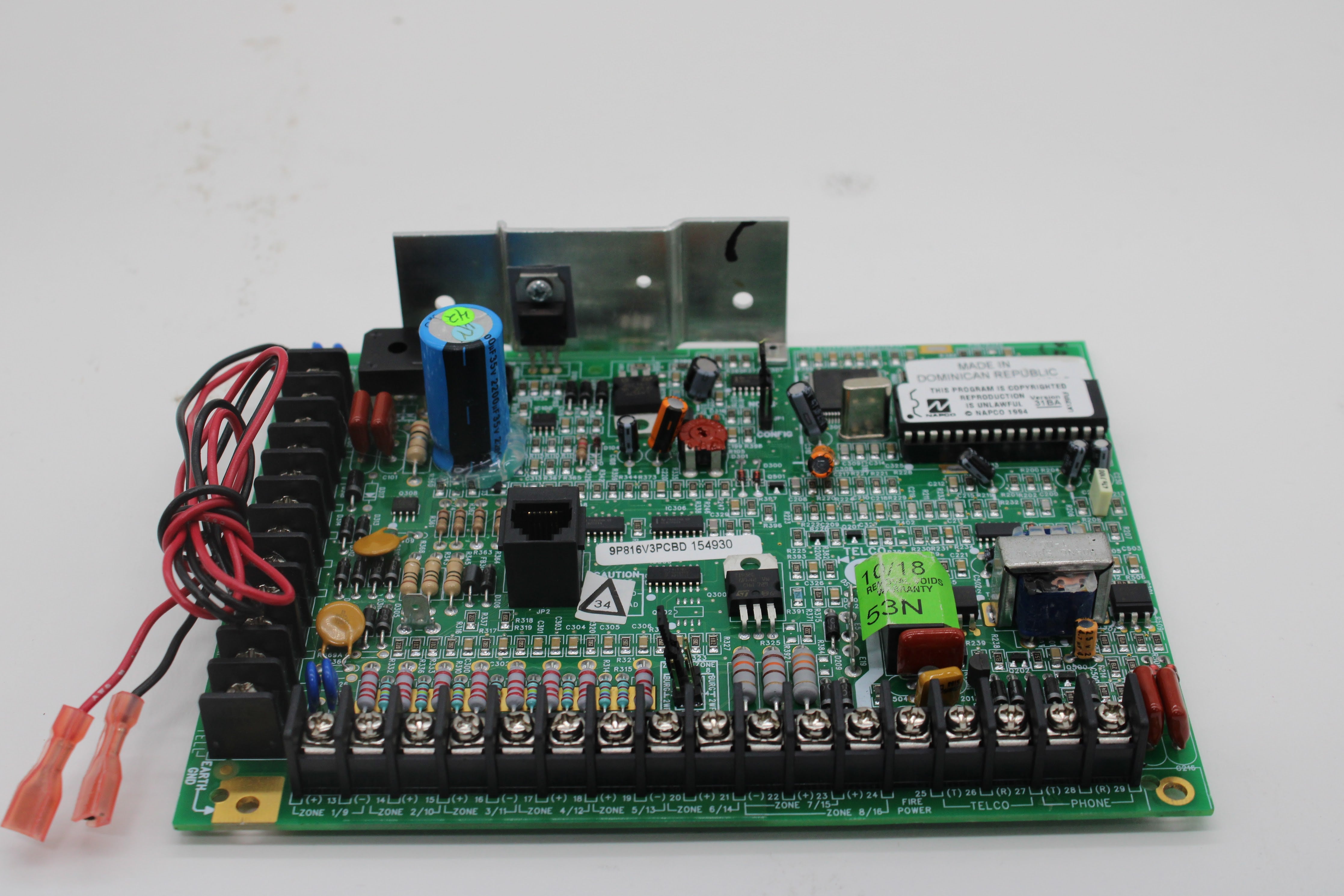 Napco P816 Alarm Panel Interface Board 9P816V3PCBD - Board Only – NTC Tech