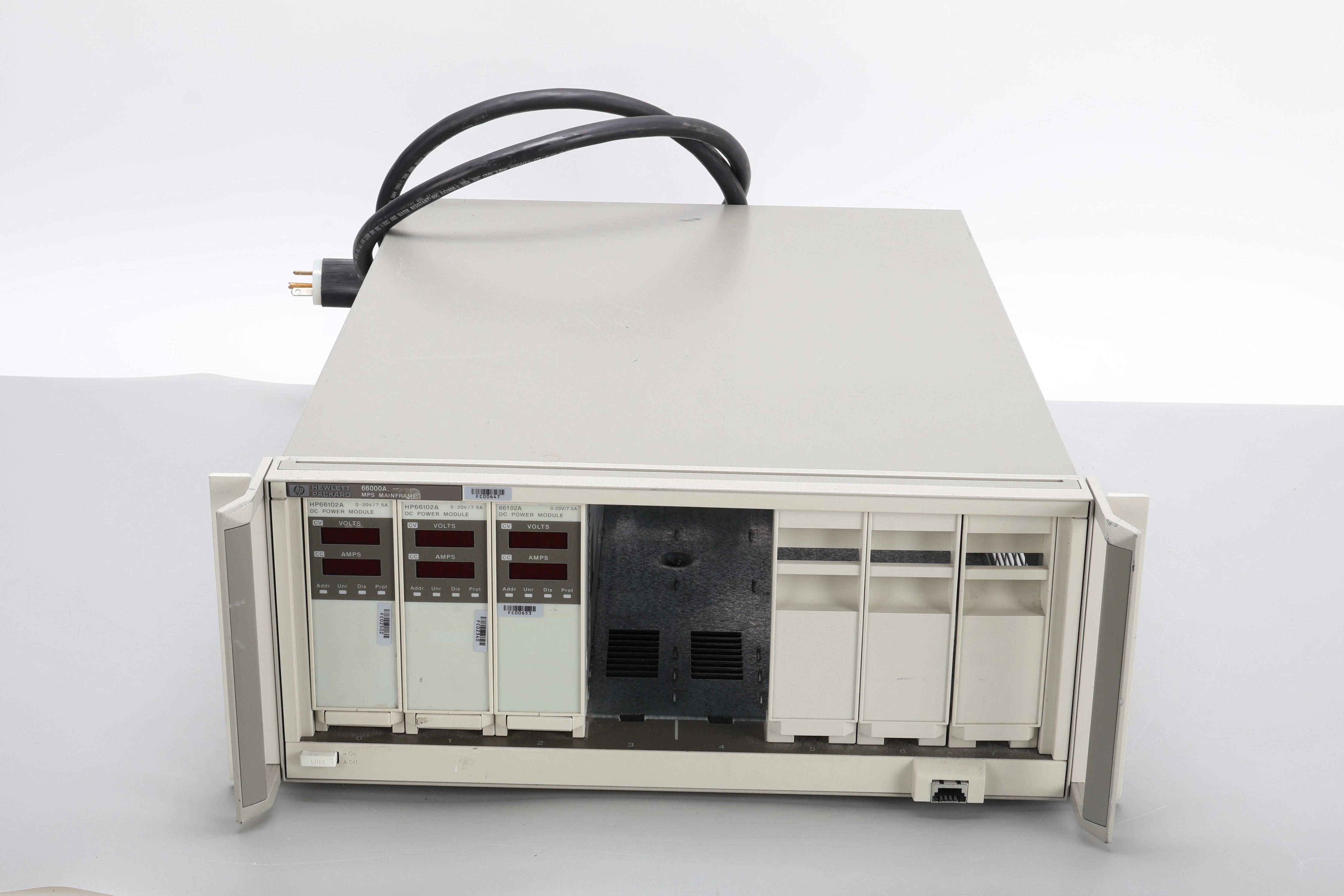 HP 66000A MPS Mainframe With 3x 66102A Modules and Rack Ears – NTC Tech