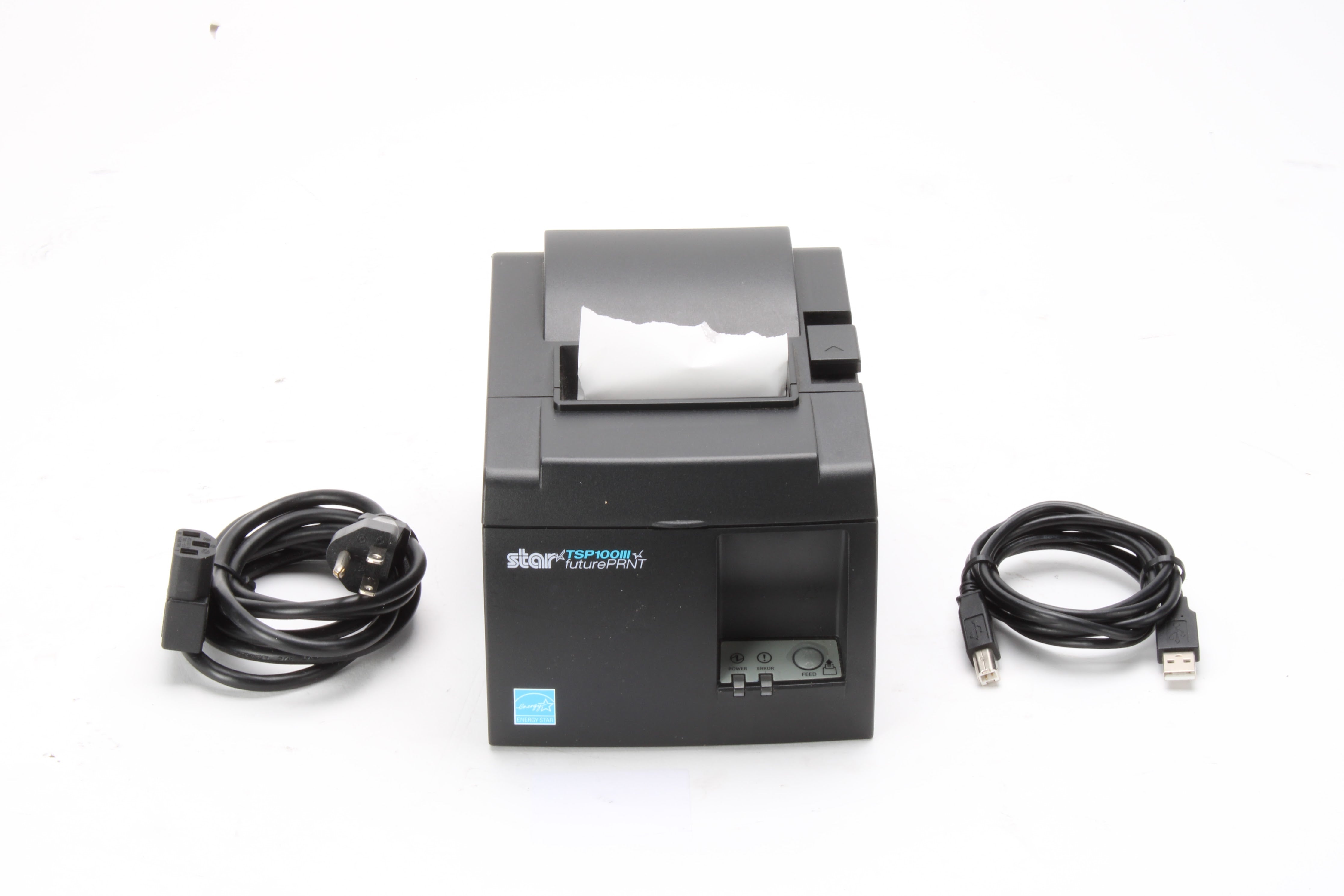 Star TSP100III Ethernet Point of Sale Receipt Printer W/ USB Cable & P ...