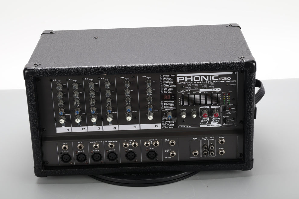 Phonic Powerpod 620 T 6-Channel Powered Mixer – NTC Tech