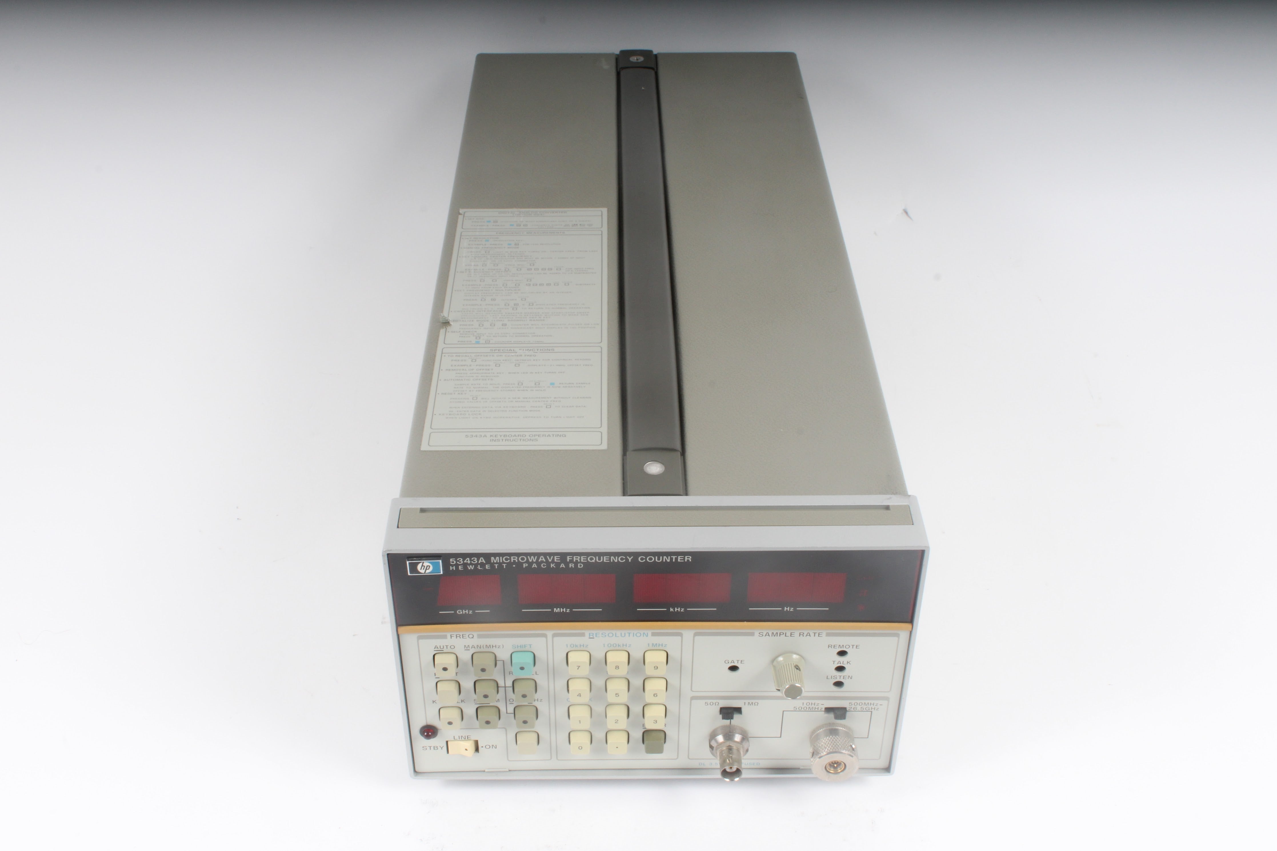 HP 5343A Microwave Frequency Counter With Option 001 and 011 – NTC Tech