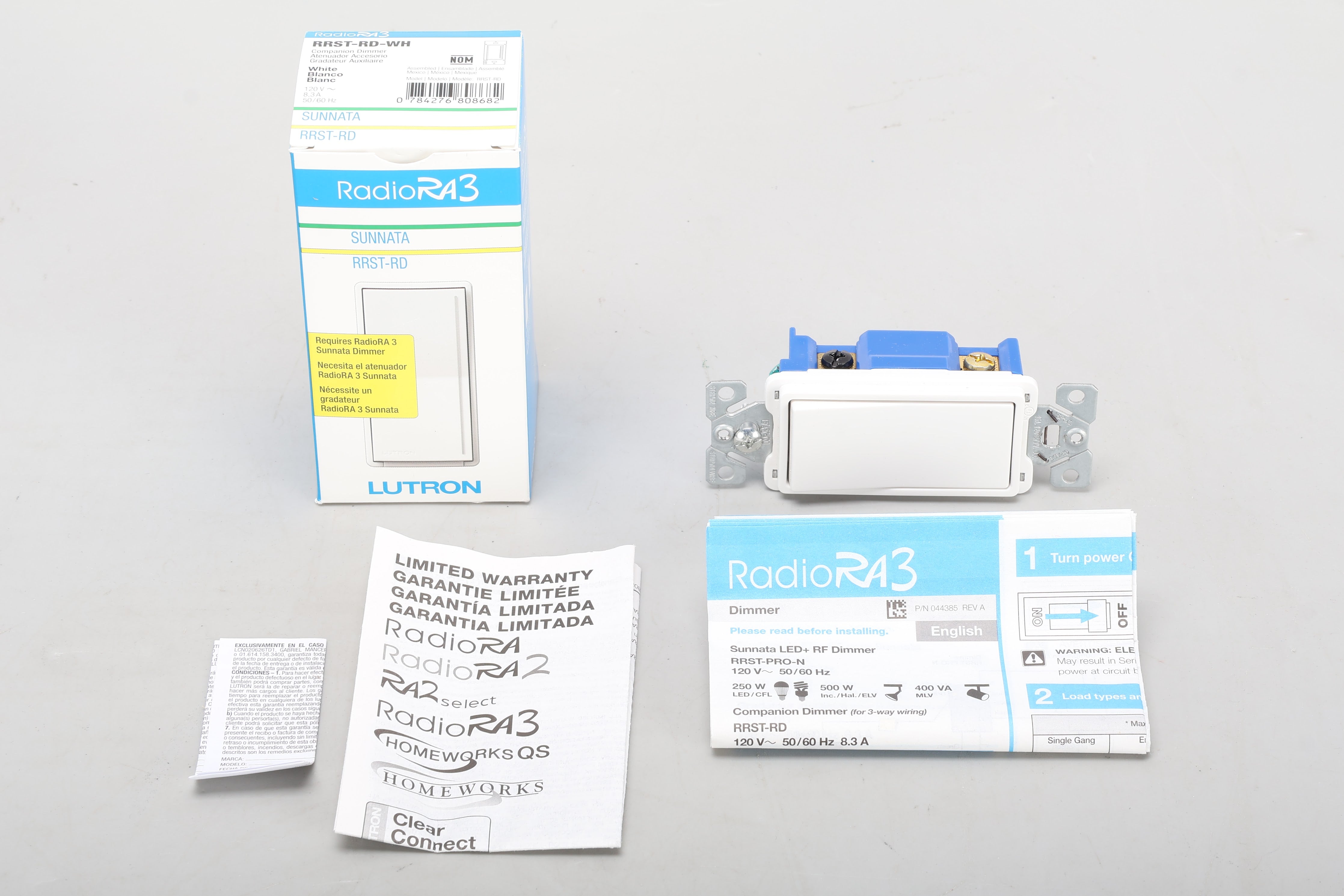 Lutron RRST-RD-WH Sunnata RF Dimmer White With Box – NTC Tech
