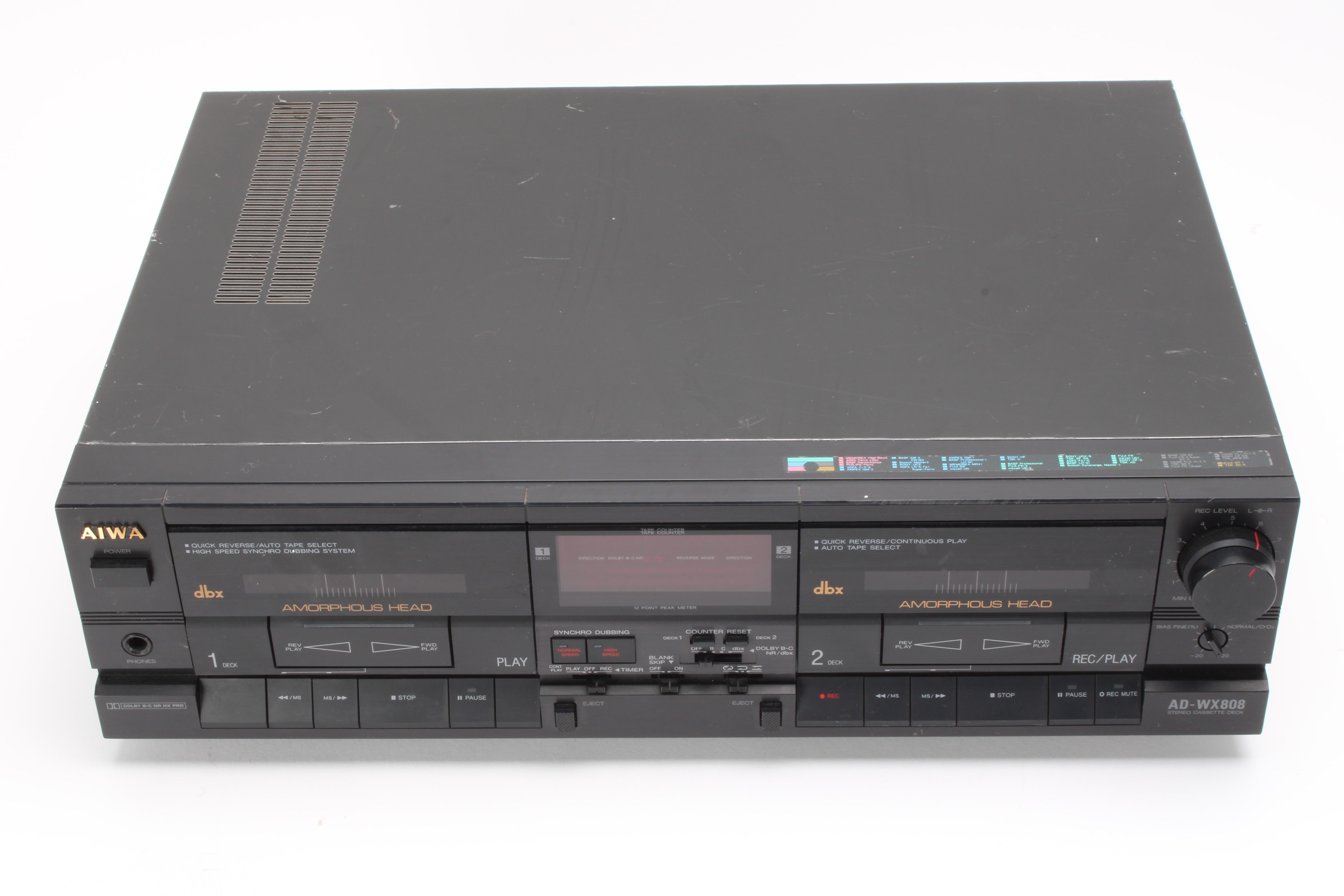 Aiwa AD-WX808 Stereo Cassette Tape Deck - AS IS For Parts – NTC Tech