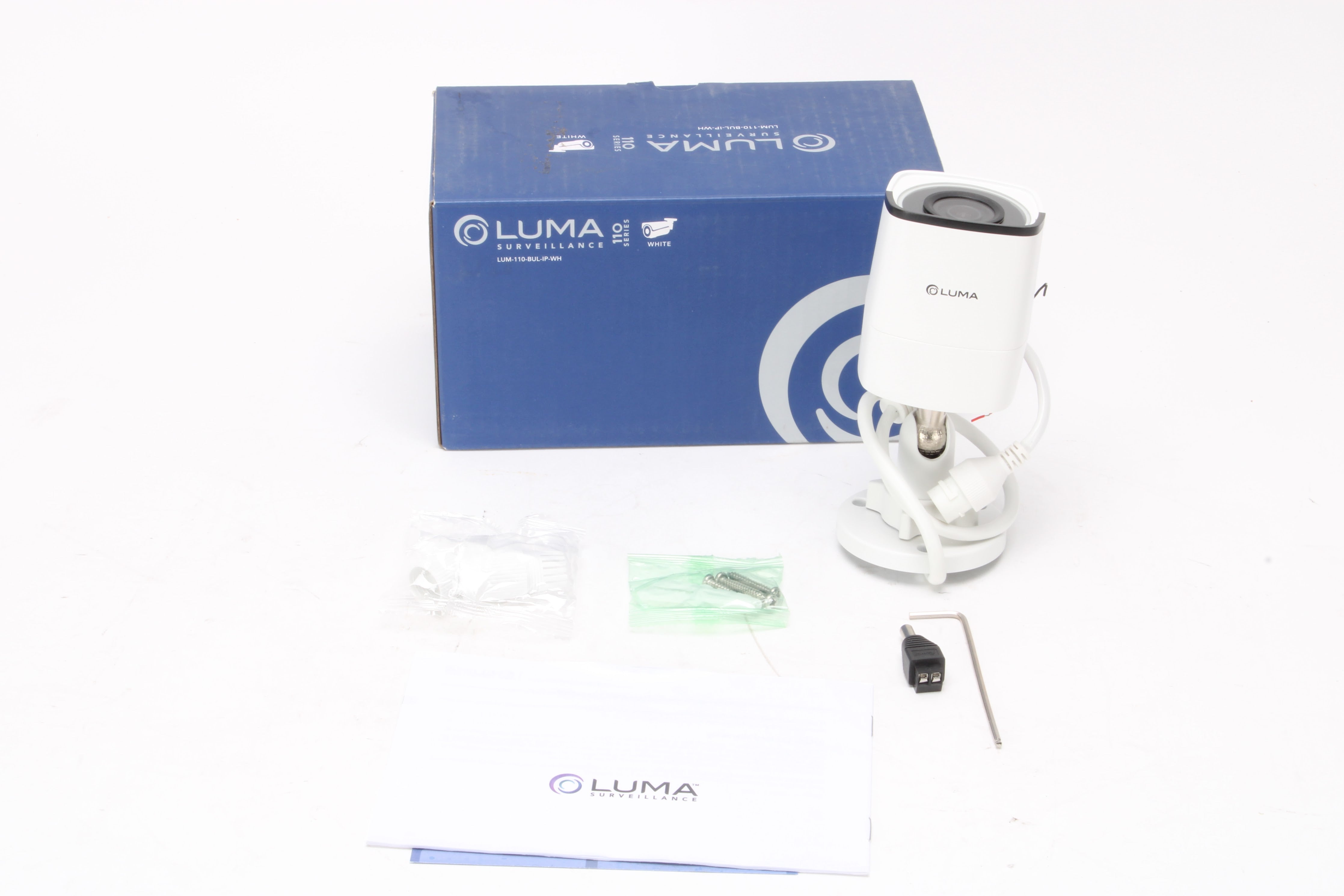 Luma LUM-110-BUL-IP-WH Bullet IP Outdoor Camera (White) With Mounting ...