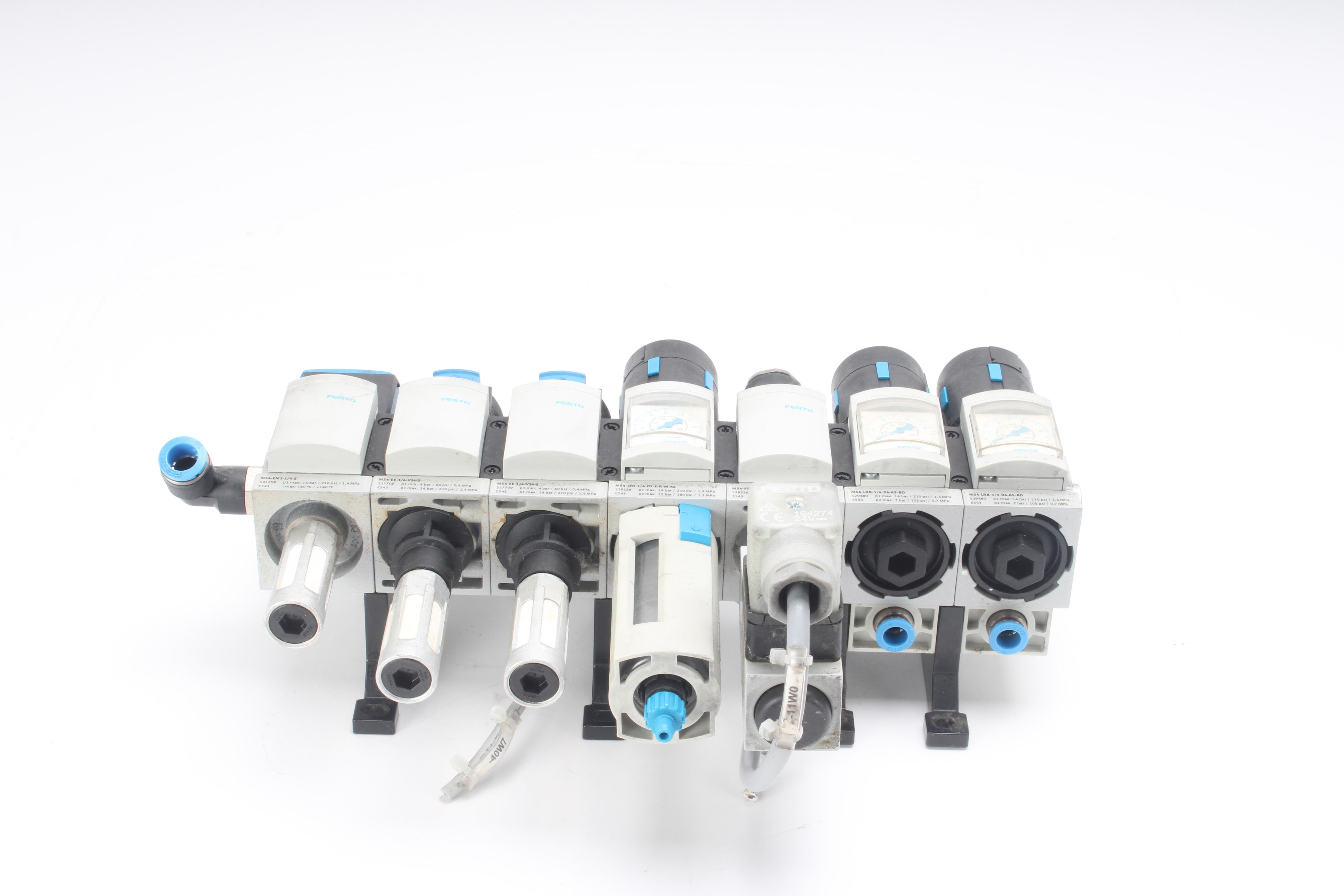 Festo MS4-EM1-1/4-S Shut Off Valve Set W/ On-Off Valves,Filter Regulat ...