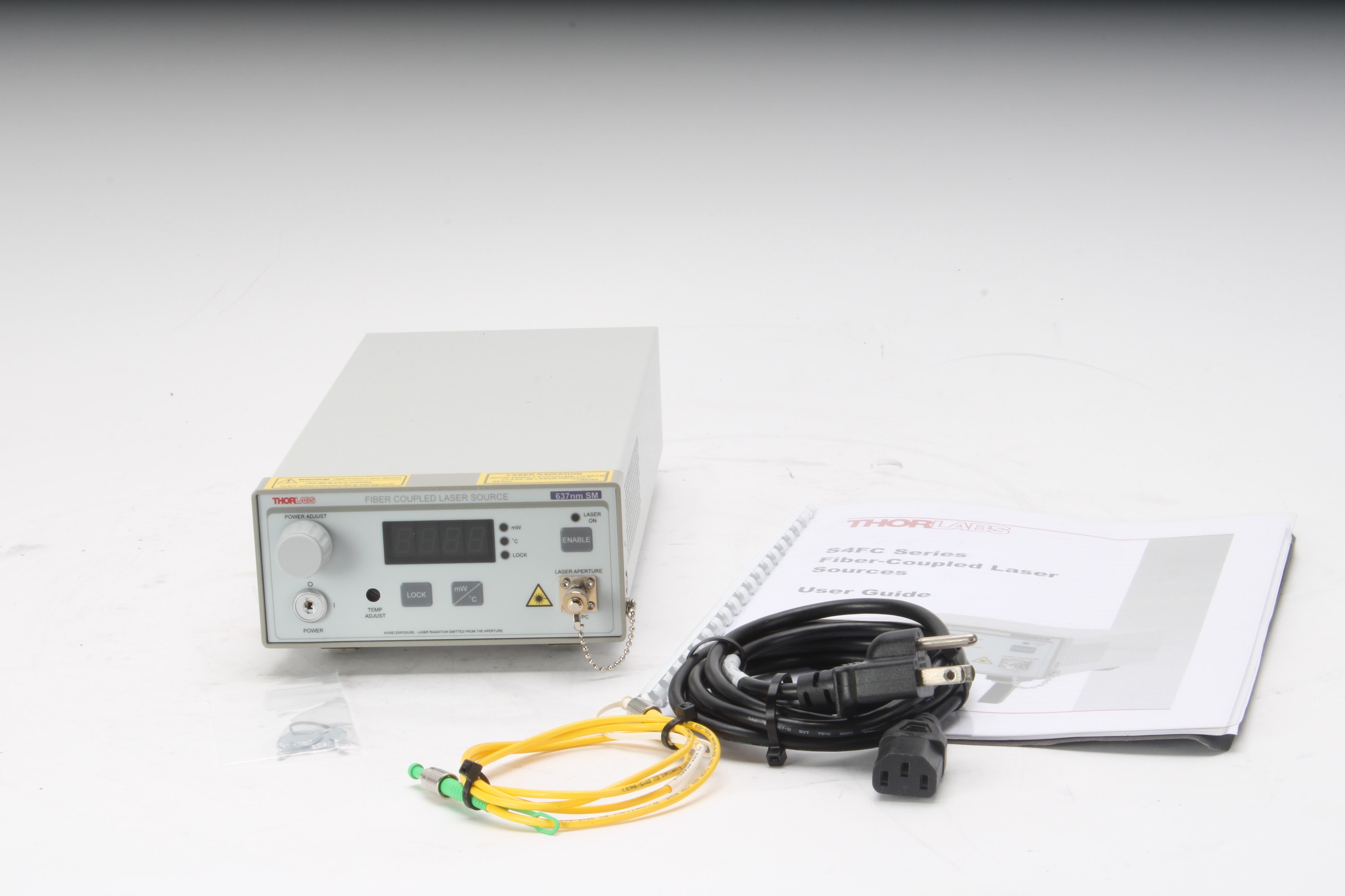ThorLabs S4FC637 Fiber Coupled Laser Source With 2x Keys, Power and Fi ...