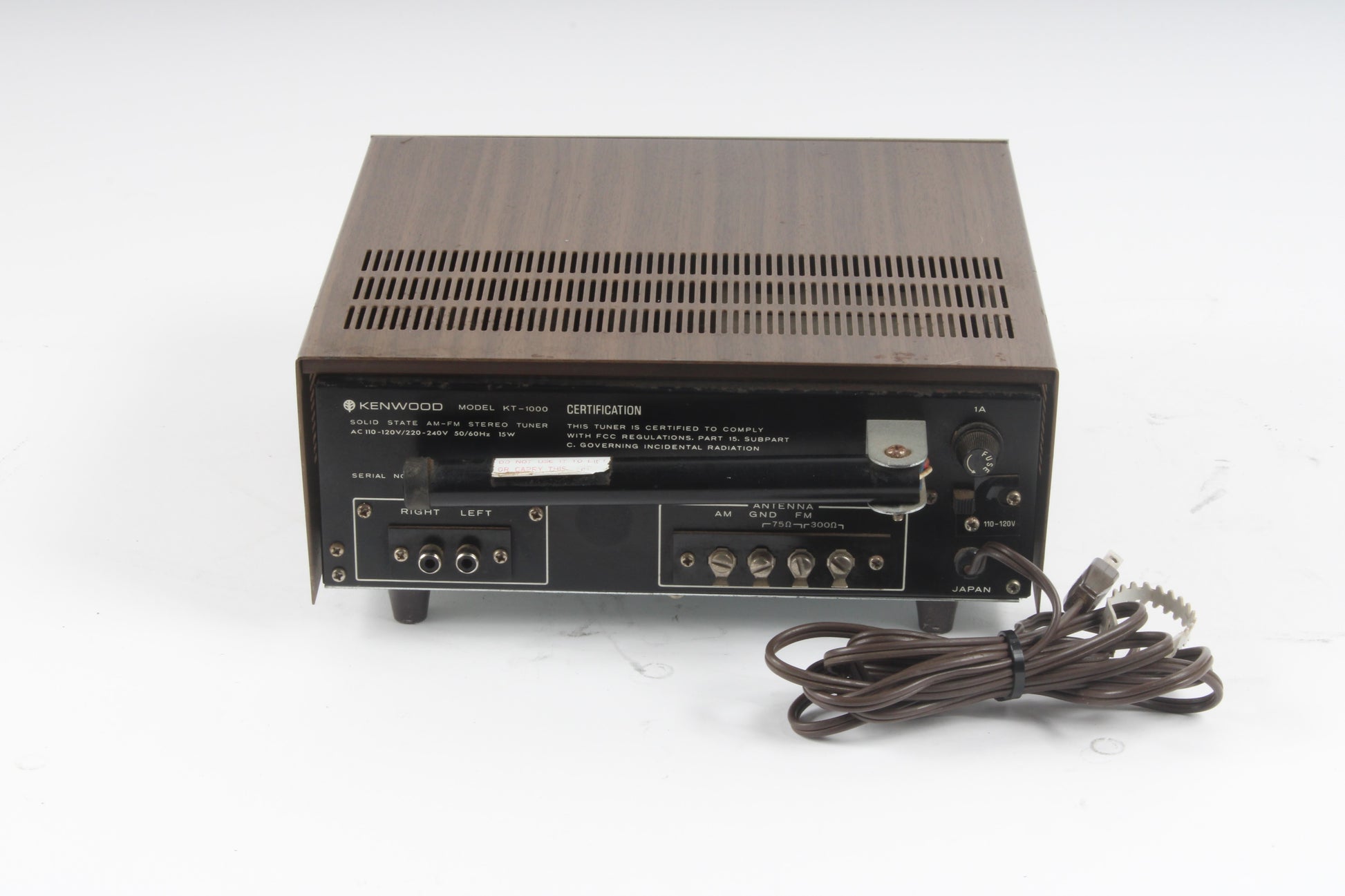 Kenwood KT-100 Solid State AM-FM Stero Tuner - AS IS – NTC Tech