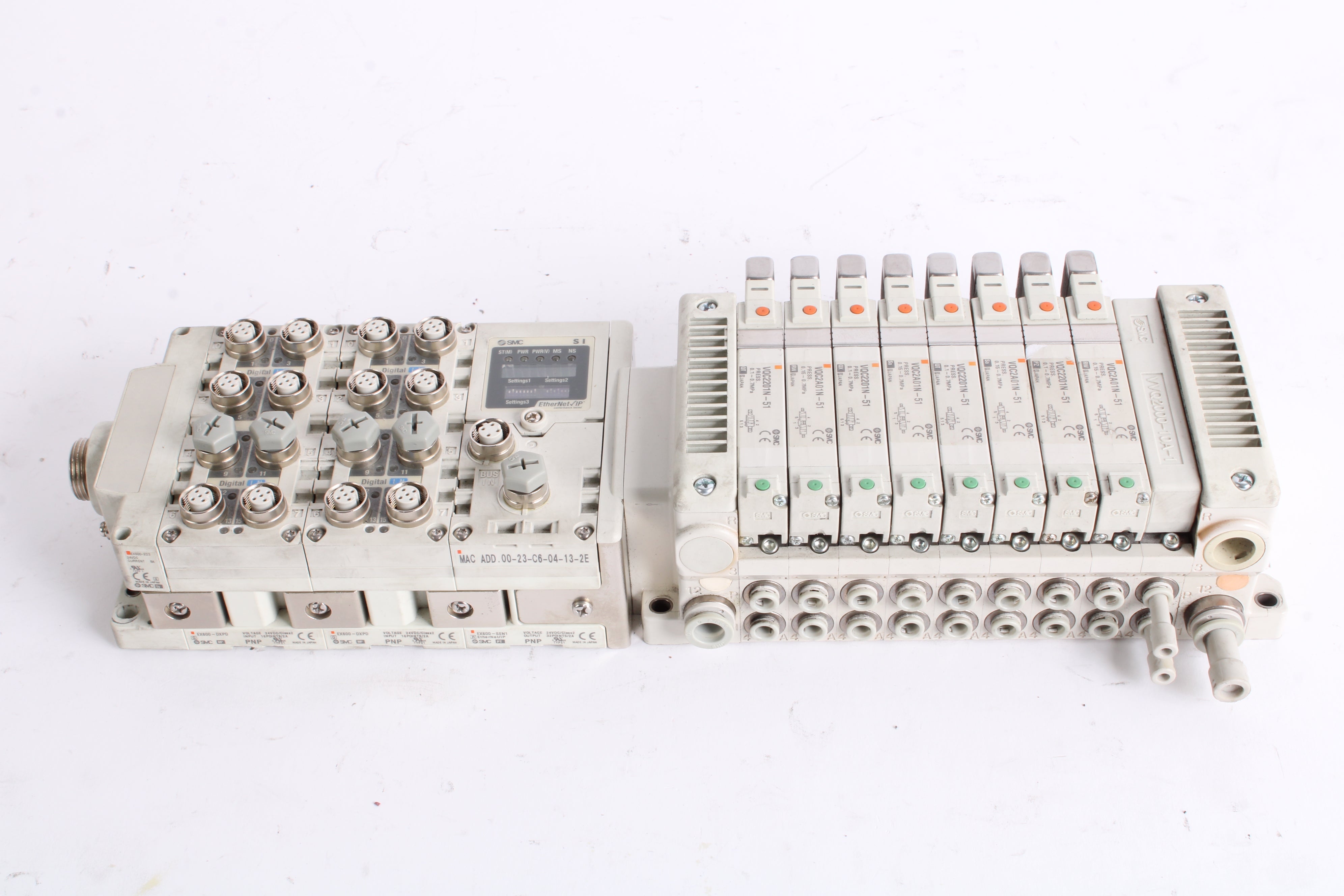 SMC EX600-SEN Seirial Interface Unit + 2x EX600-DXPD + EX600-ED3 + VVQ ...
