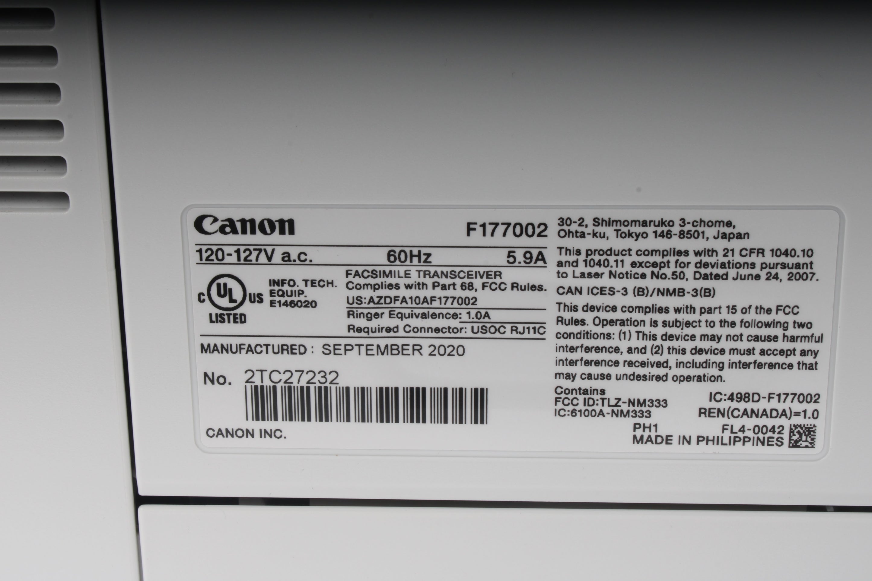 Canon F177002 ImageCLASS MF445dw Multifunction Monochrome Laser Printe ...