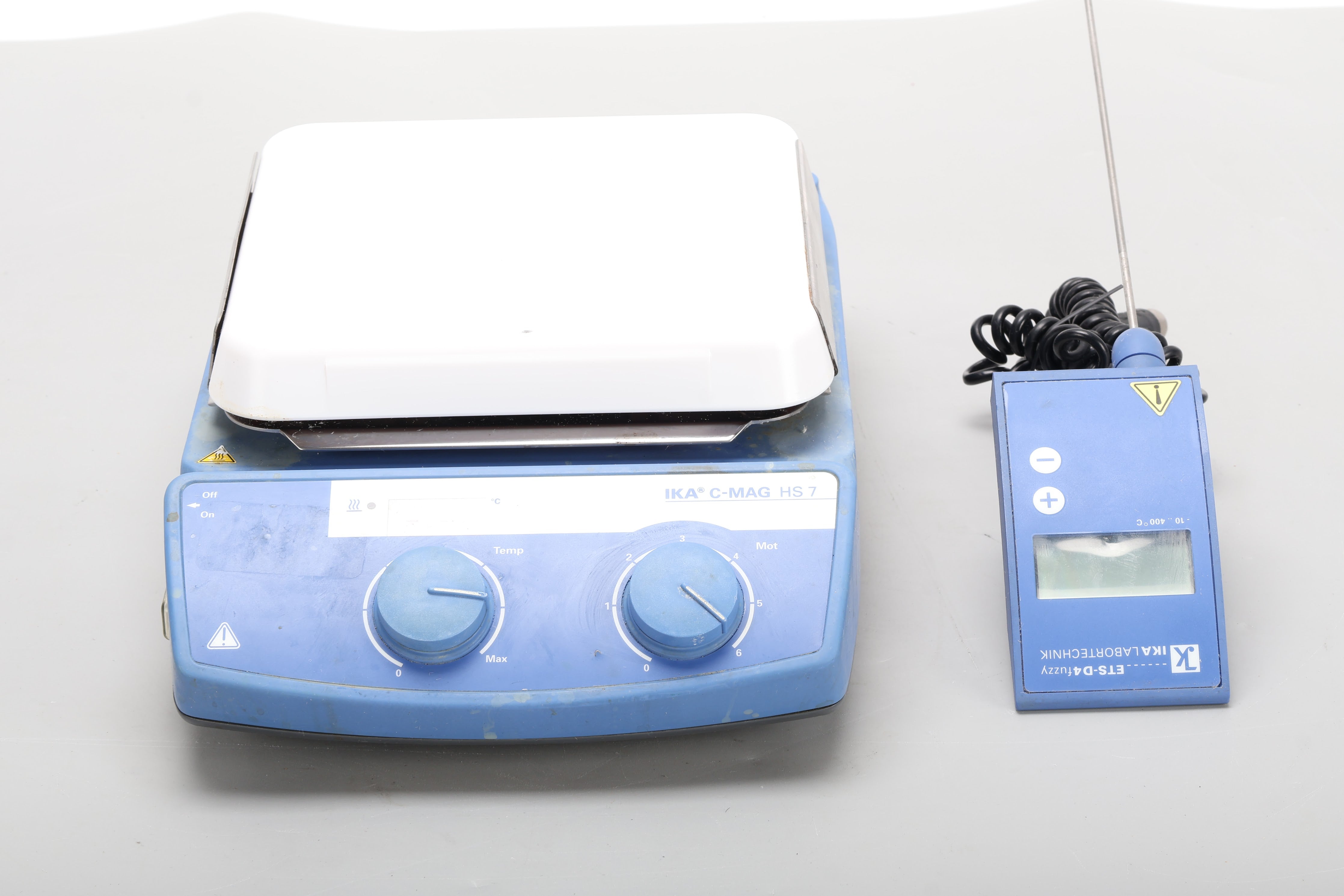 IKA C-MAG HS7 Digital Display Hotplate Stirrer & ETS-D4 Temperature Se ...