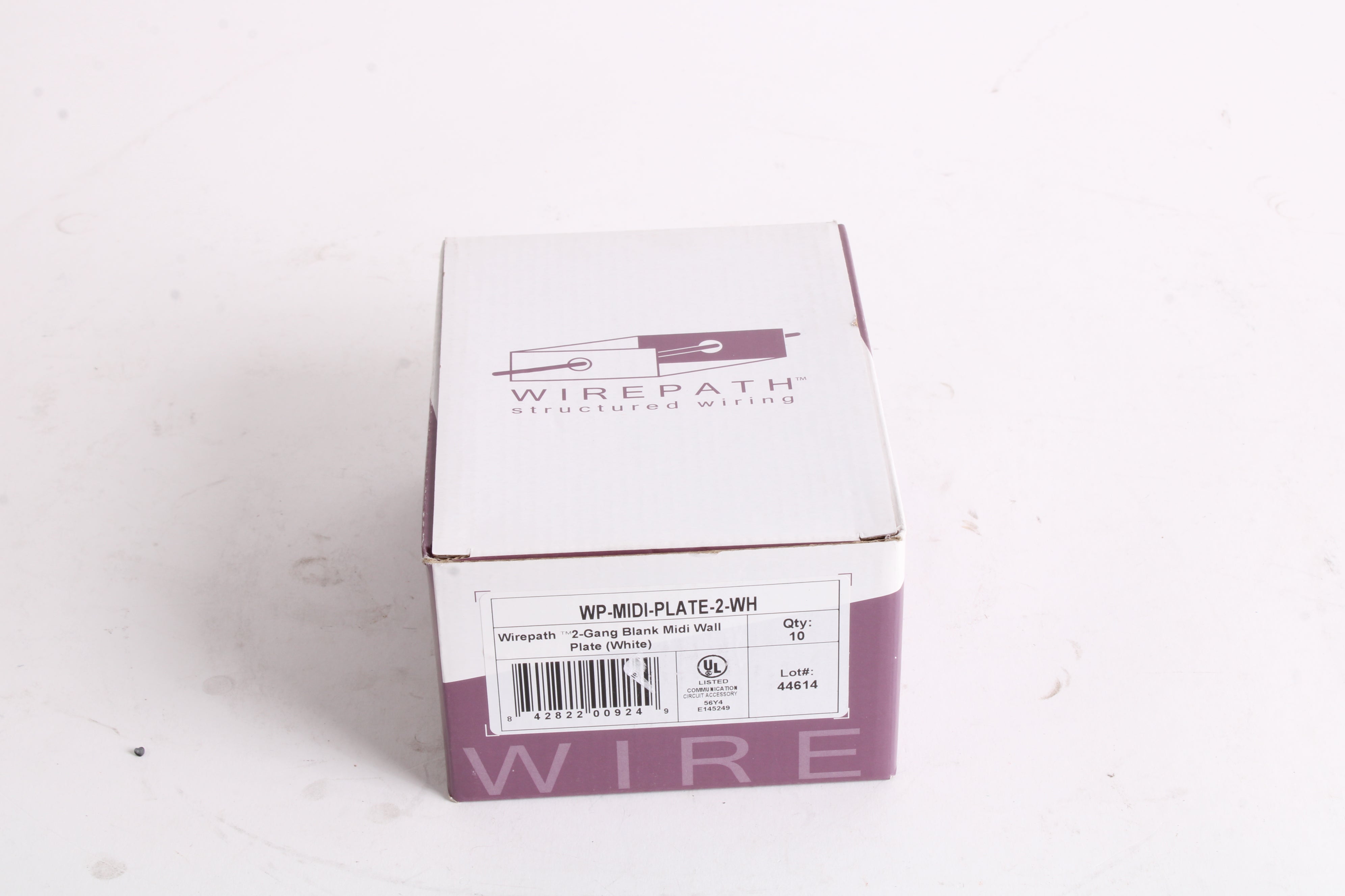 Wirepath WP-MIDI-PLATE-2-WH 2-gang Black Midi Wall Plate White QTY 10 ...