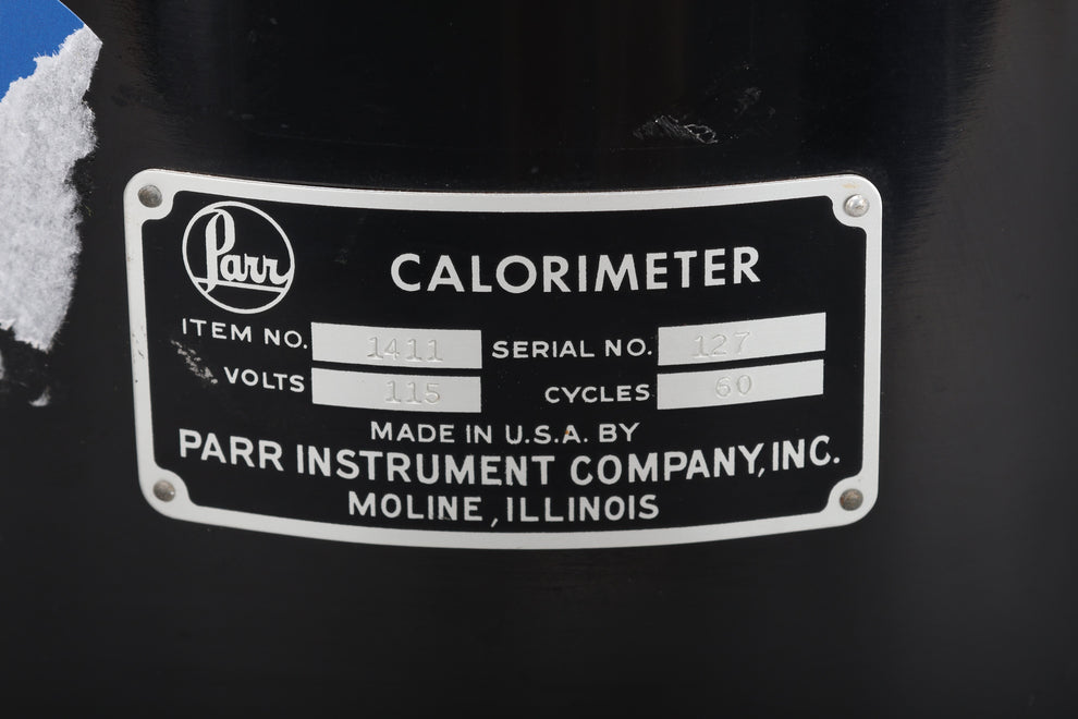 Parr Model 1411 Oxygen Bomb Calorimeter Vessel With Metal Insert – NTC Tech