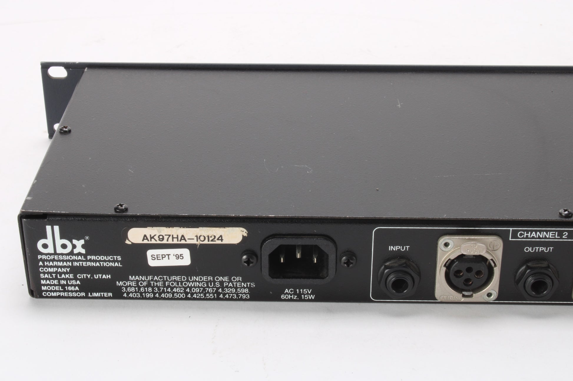 DBX 166A Compressor Limiter With Rack Ears – NTC Tech