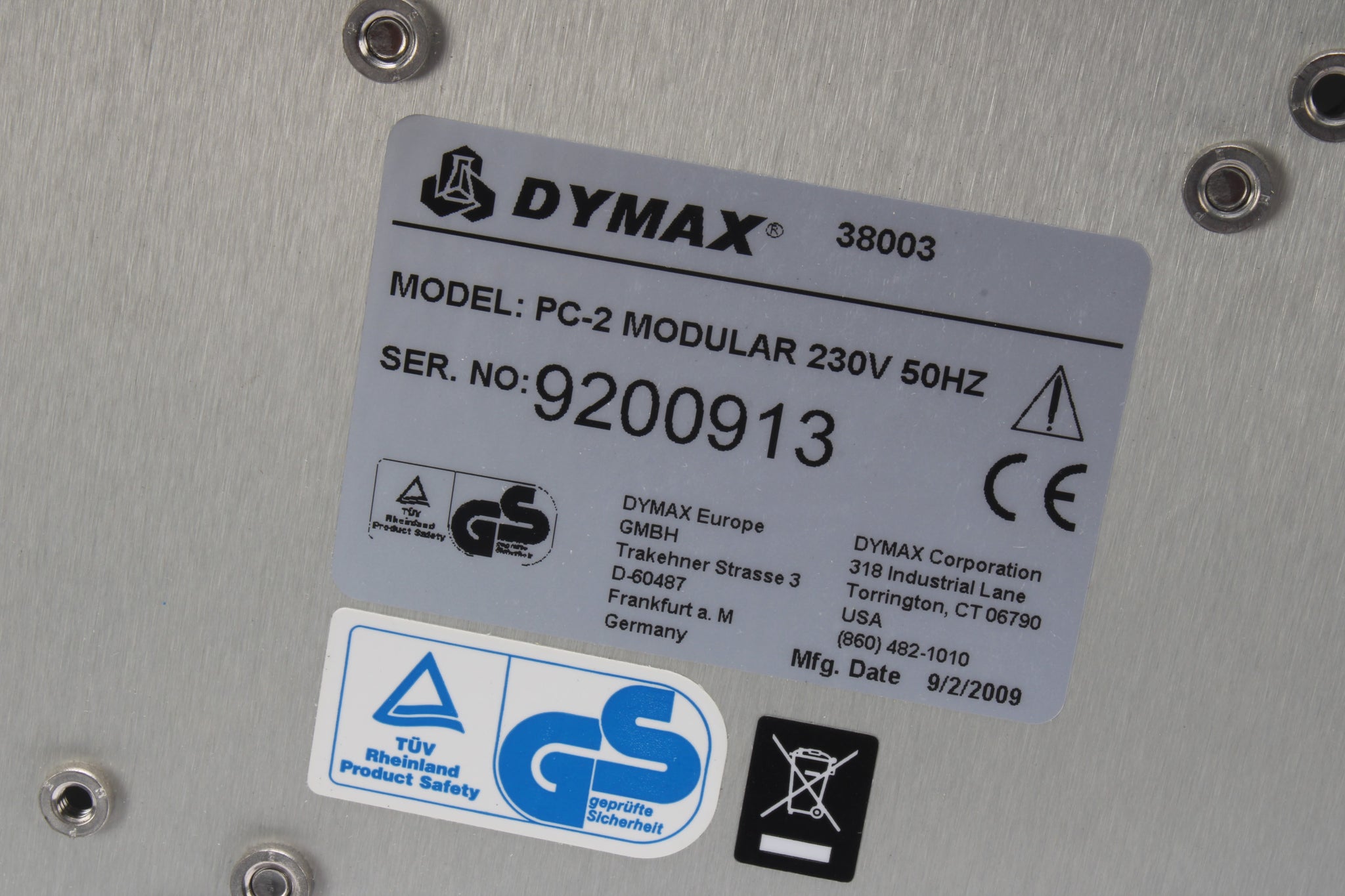 DYMAX Light Curing Systems PC-2 Modular 230V 50HZ Power Supply – NTC Tech