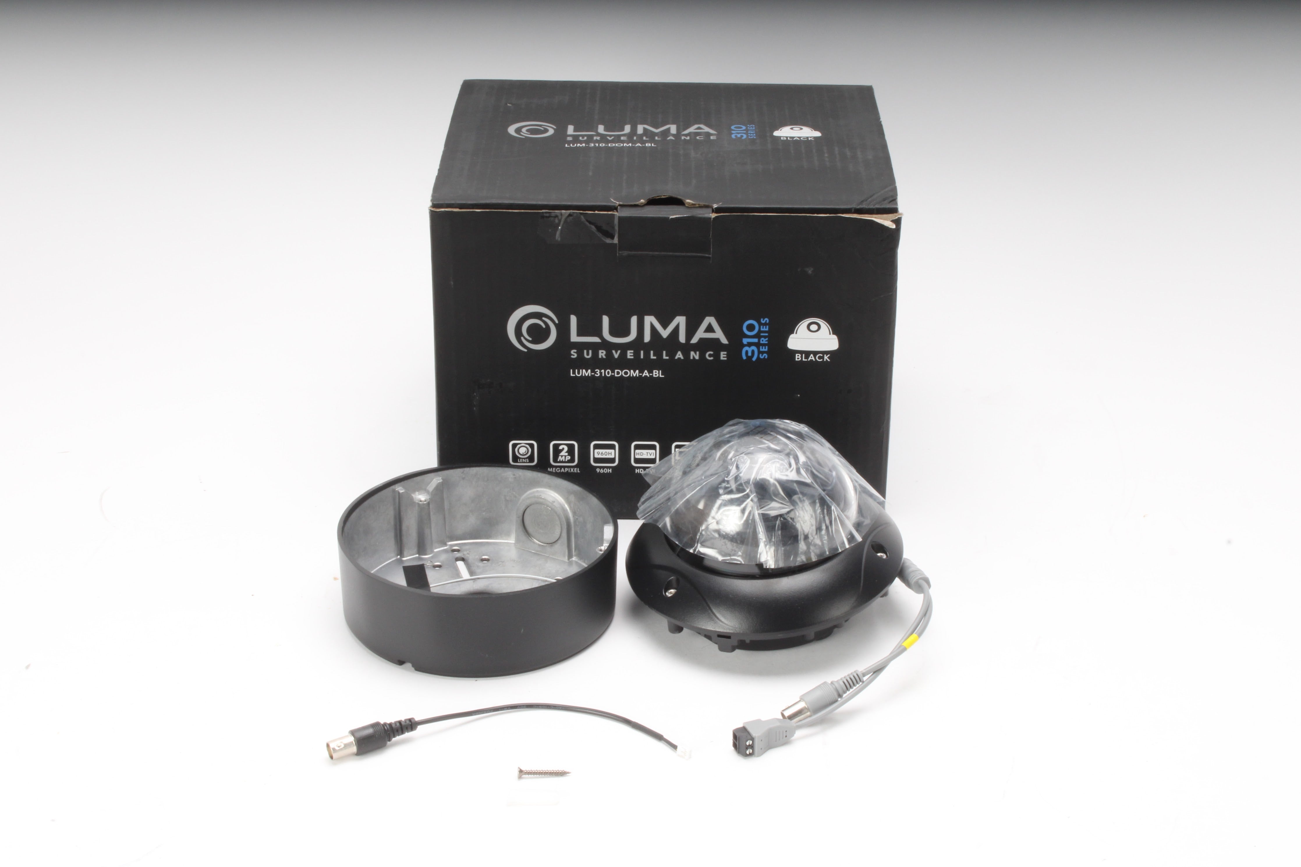 Luma LUM-310-DOM-A-BL Dome Analog Camera With Box and Video Cable – NTC ...