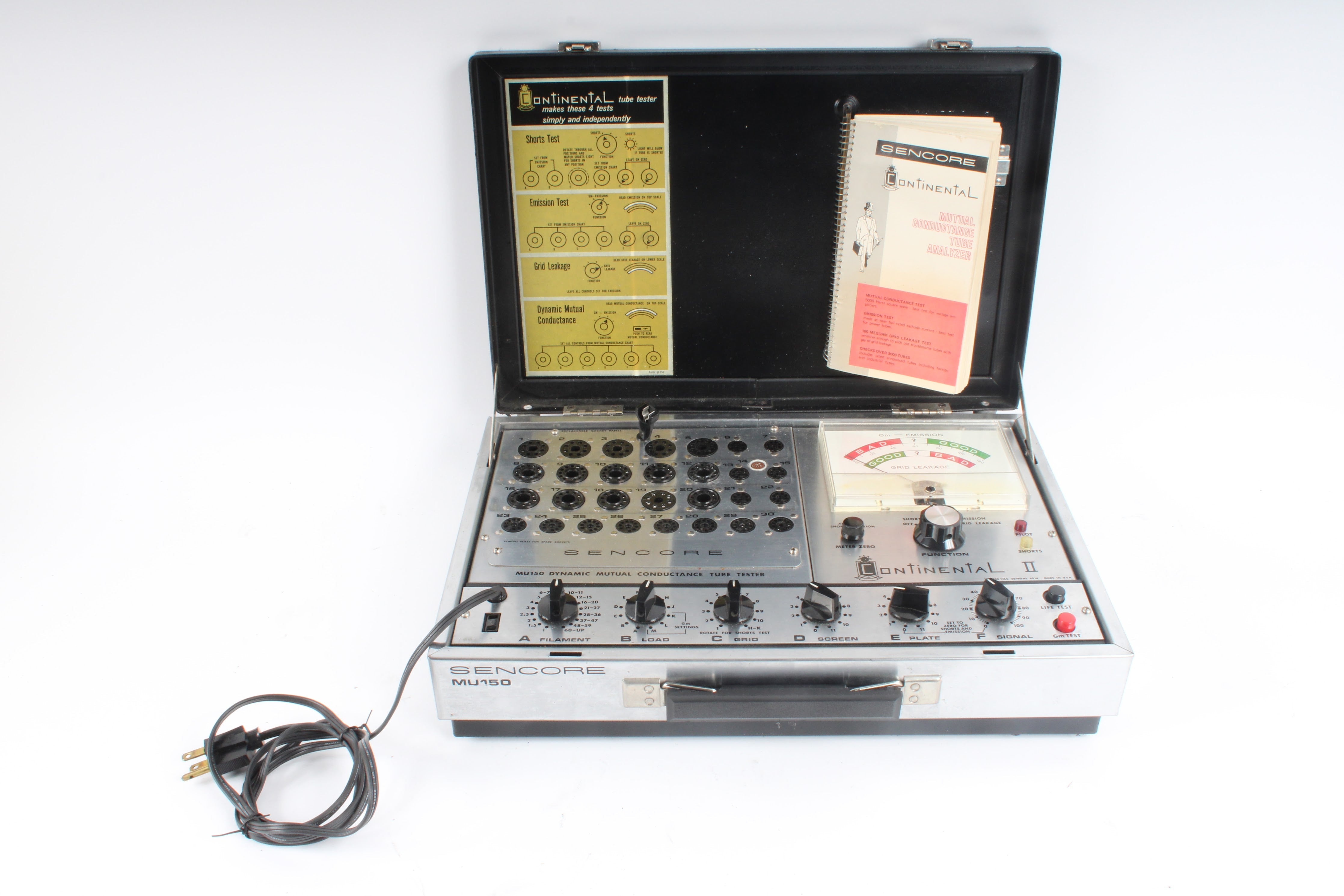 Sencore MU150 Continental II Dynamic Mutual Conductance Tube Tester ...