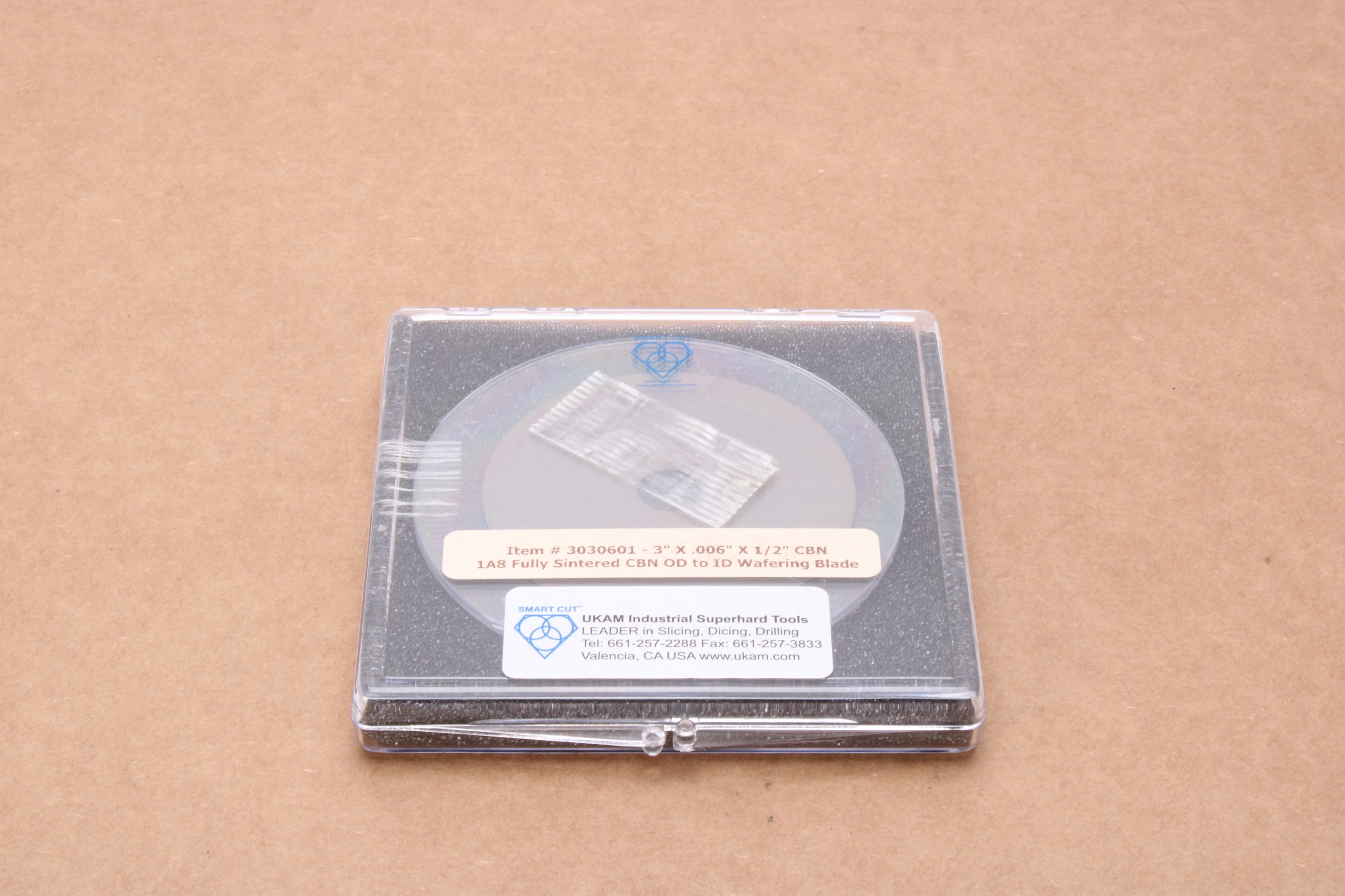 UKAM 3" x .006" x 1/2" CBN Wafering Blade, Sintered (Metal Bond) With ...