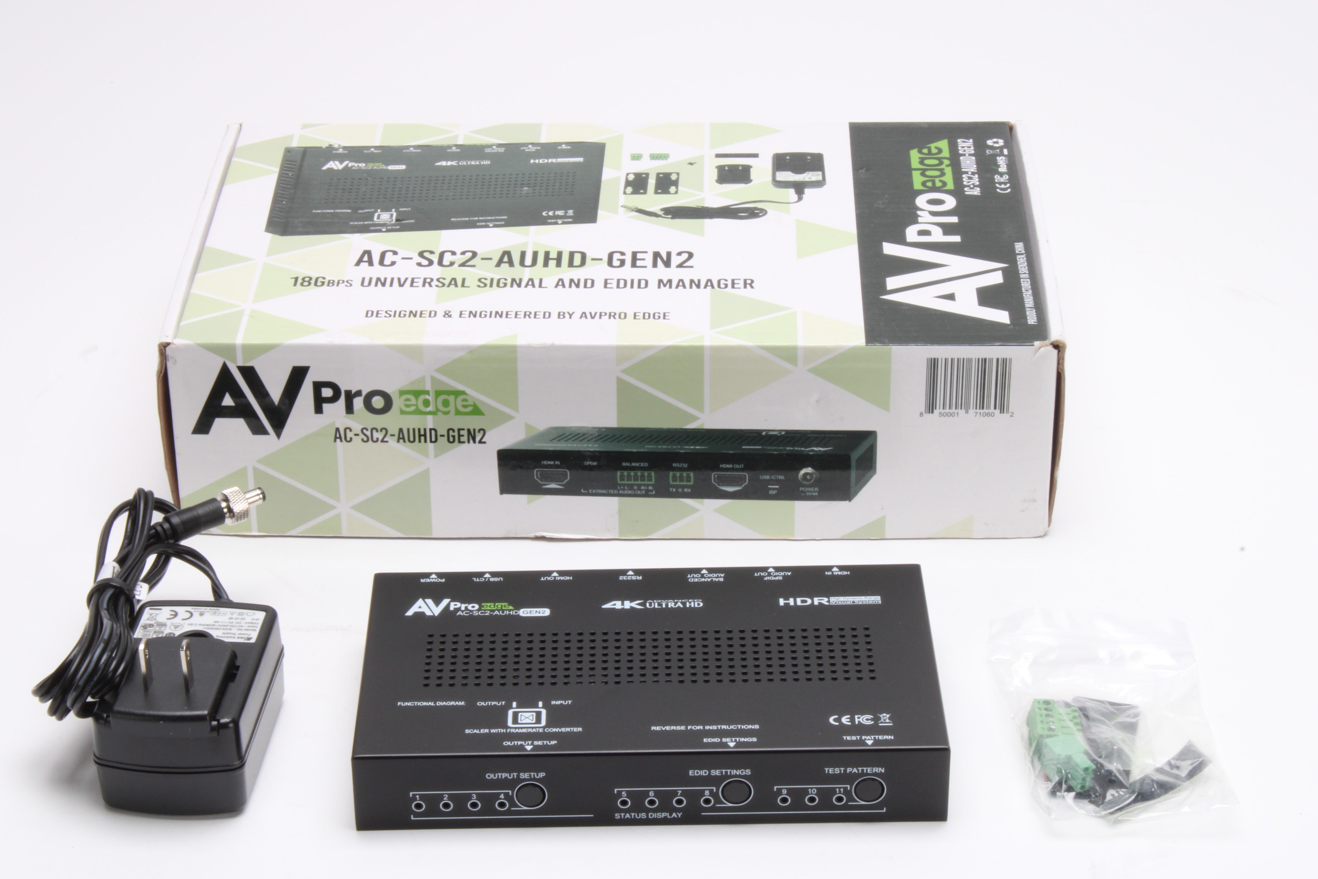 AVPro Edge AC-SC2-AUHD-GEN2 18Gbps 4K HDMI Scaler With Accessories ...