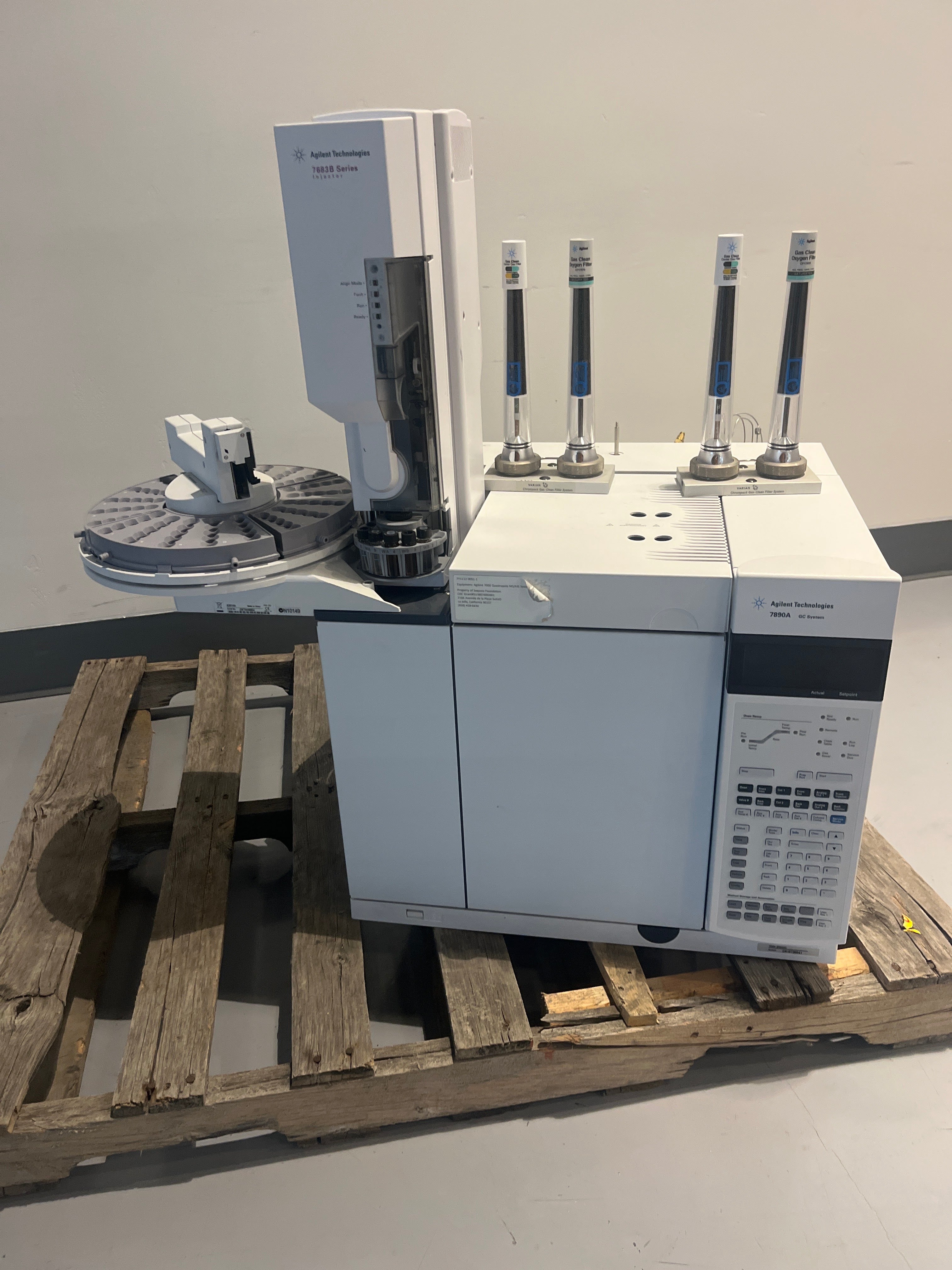 Agilent 7890A GC Gas Chromatography System 7683 Autosampler 2x G2913A ...
