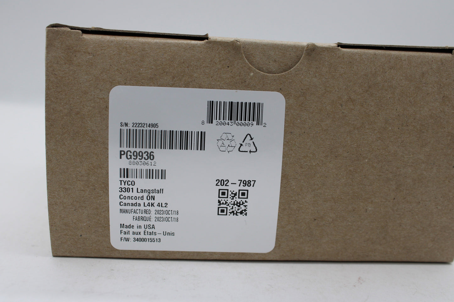 DSC / TYCO PG9936 Wireless Battery Operated Smoke/Heat Device 82004300 ...