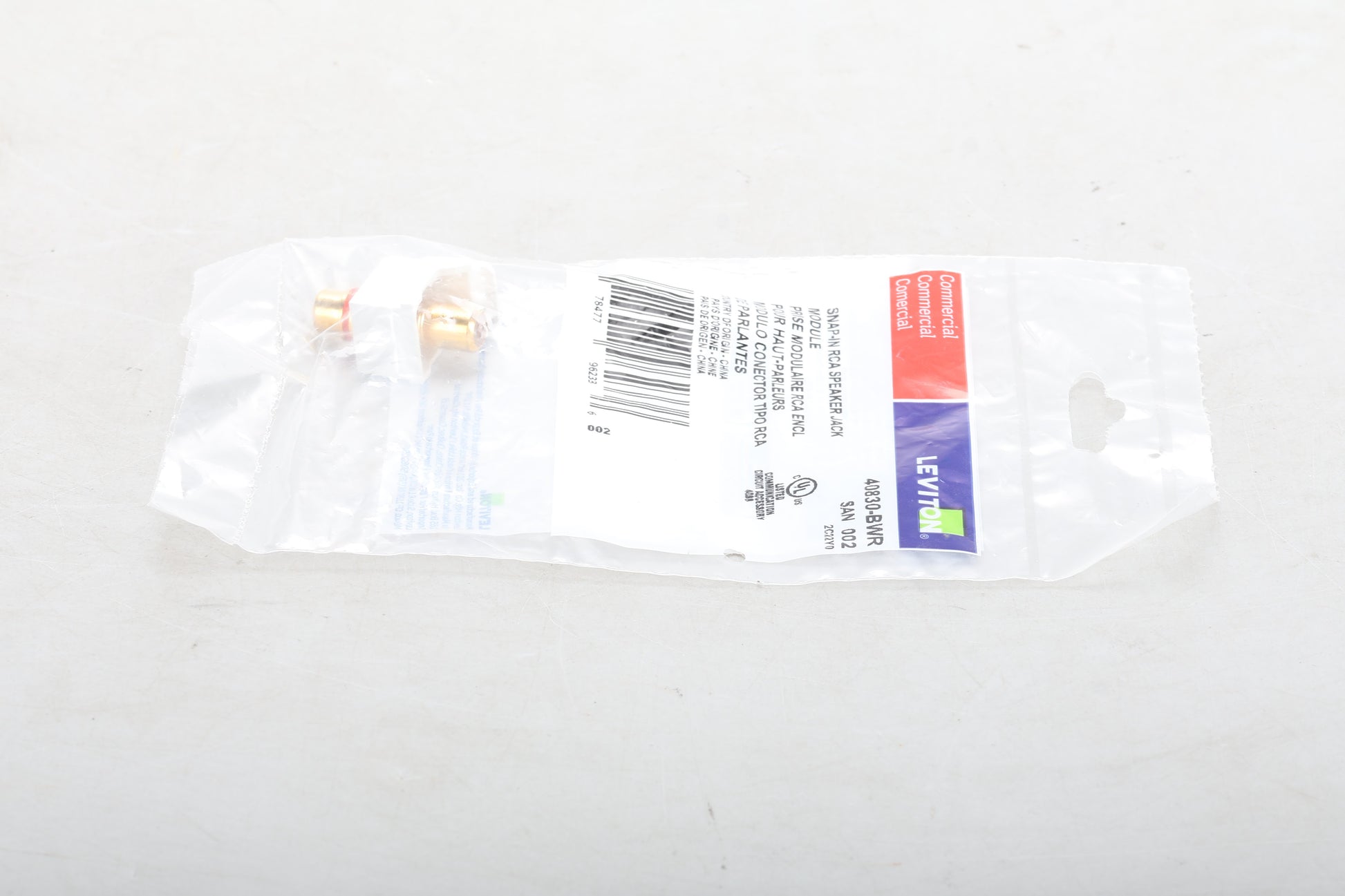 Leviton 40830-BWE Snap-In RCA Speaker Jack Module Lot of 4 – NTC Tech