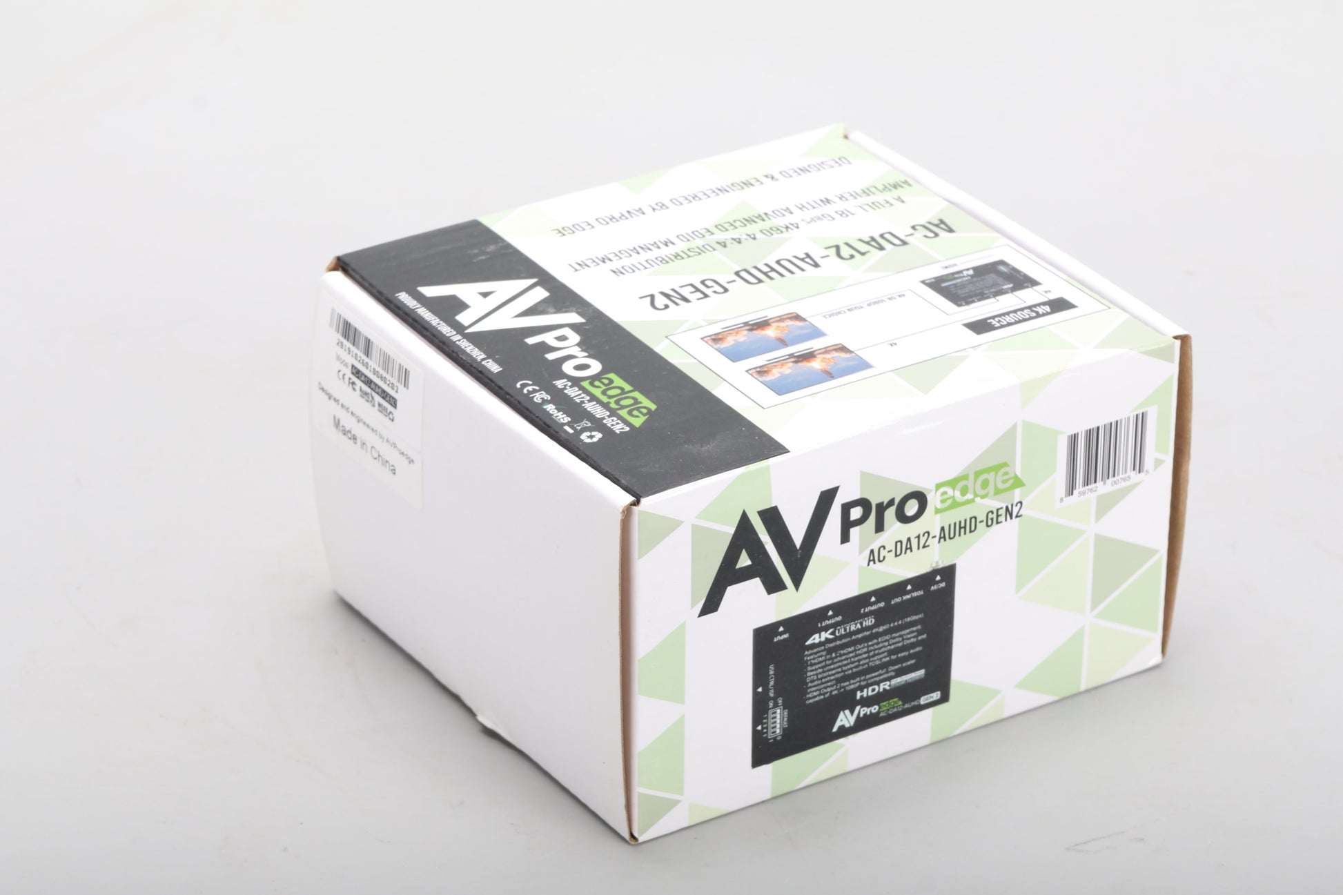AVPro Edge AC-DA12-AUHD-GEN2 18Gbps 4K60 4:4:4 Distribution Amplifier ...