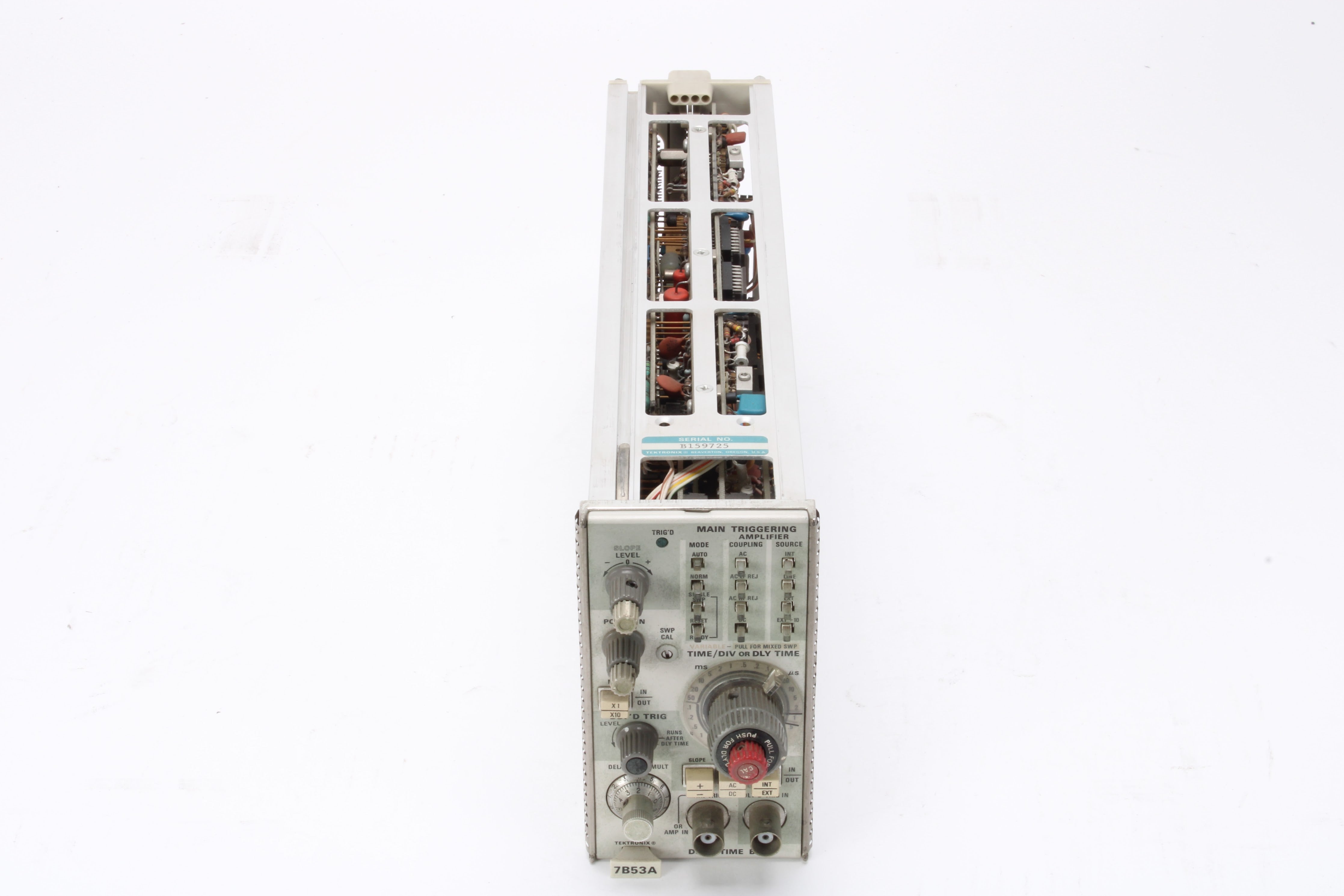 Tektronix 7B53A Mixed Sweep Dual Time Base 100 MHz Module – NTC Tech