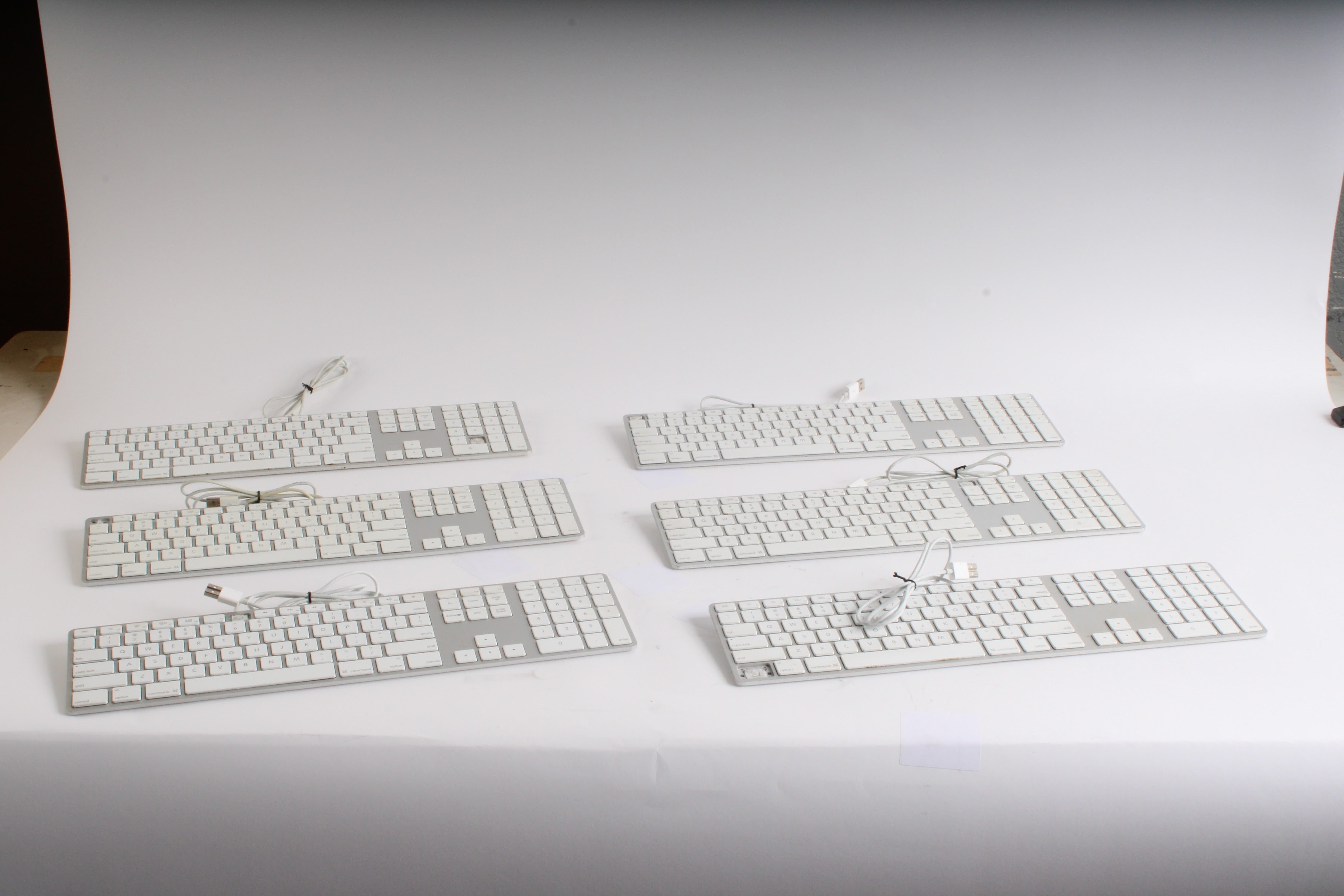 Apple A1243 Ultra Thin Wired Keyboard Aluminum With Numeric Keypad Lot ...