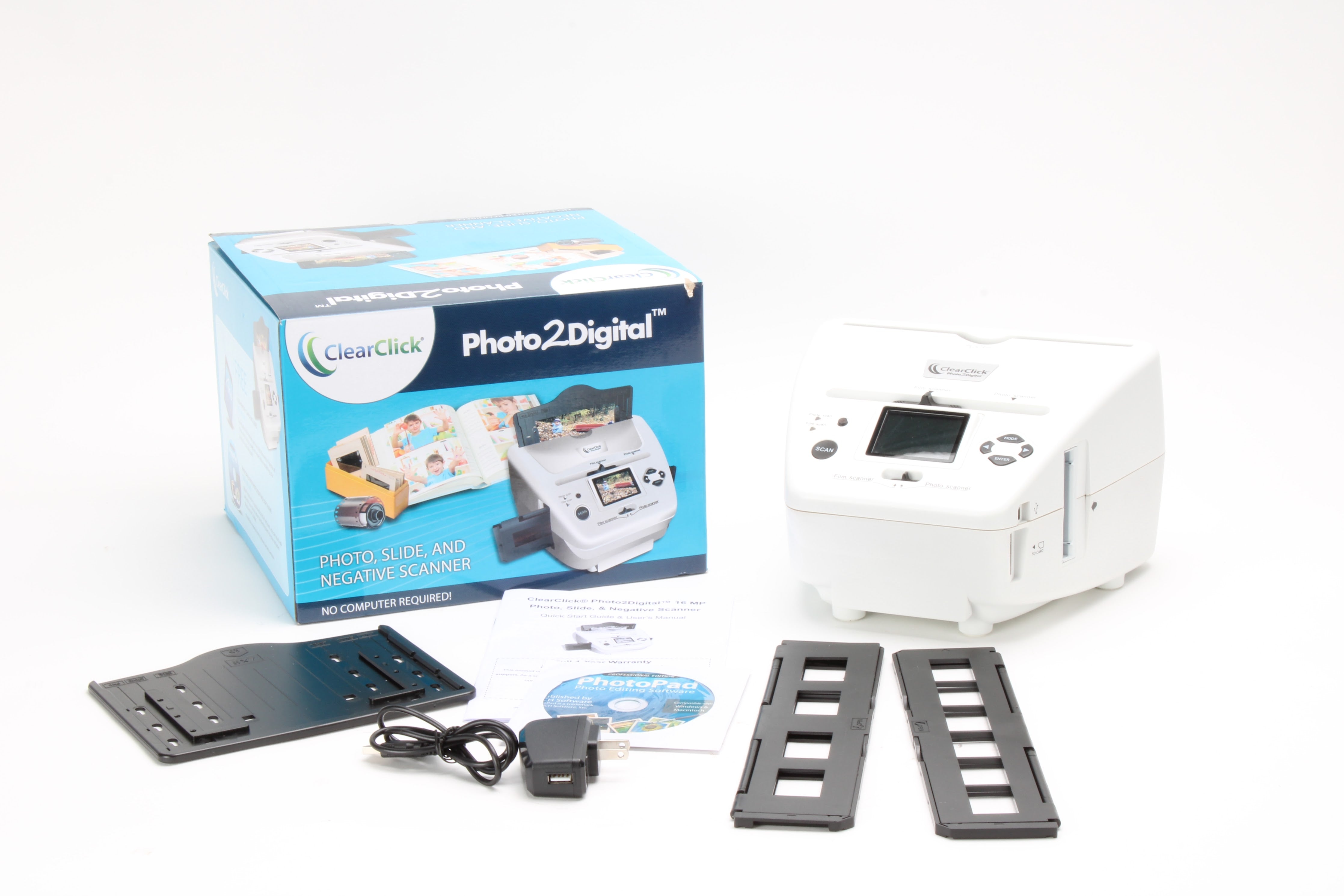 ClearClick Photo2Digital Scanner Photo Slide With 2x Film Slides and A ...