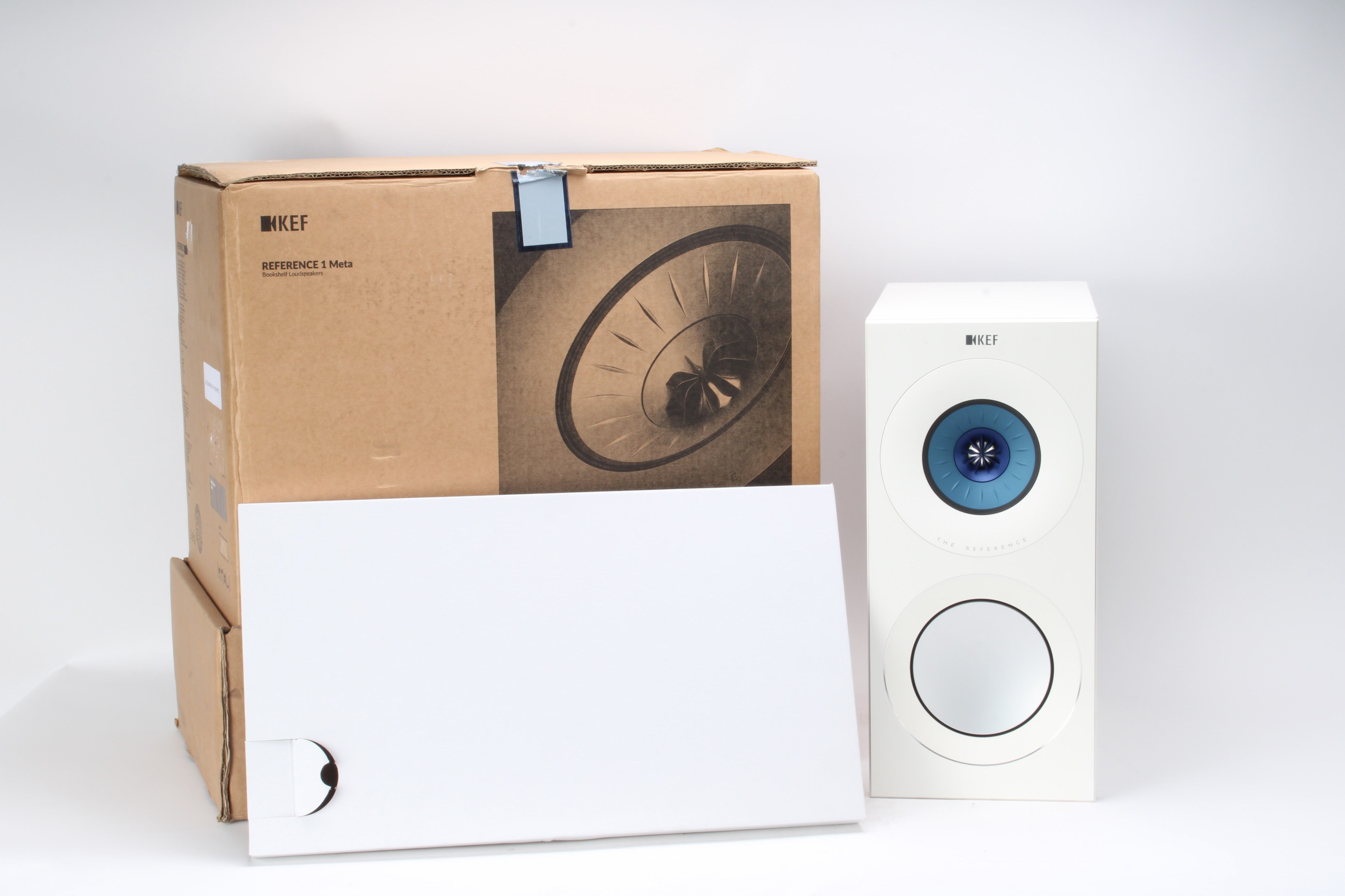 KEF Reference 1 Bookshelf Loudspeaker (White) With Box and Manual - Si ...